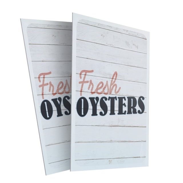 Oysters (2-PACK) 24" x 36" Plastic Signs | Sign Insert 4mm Corrugated ...