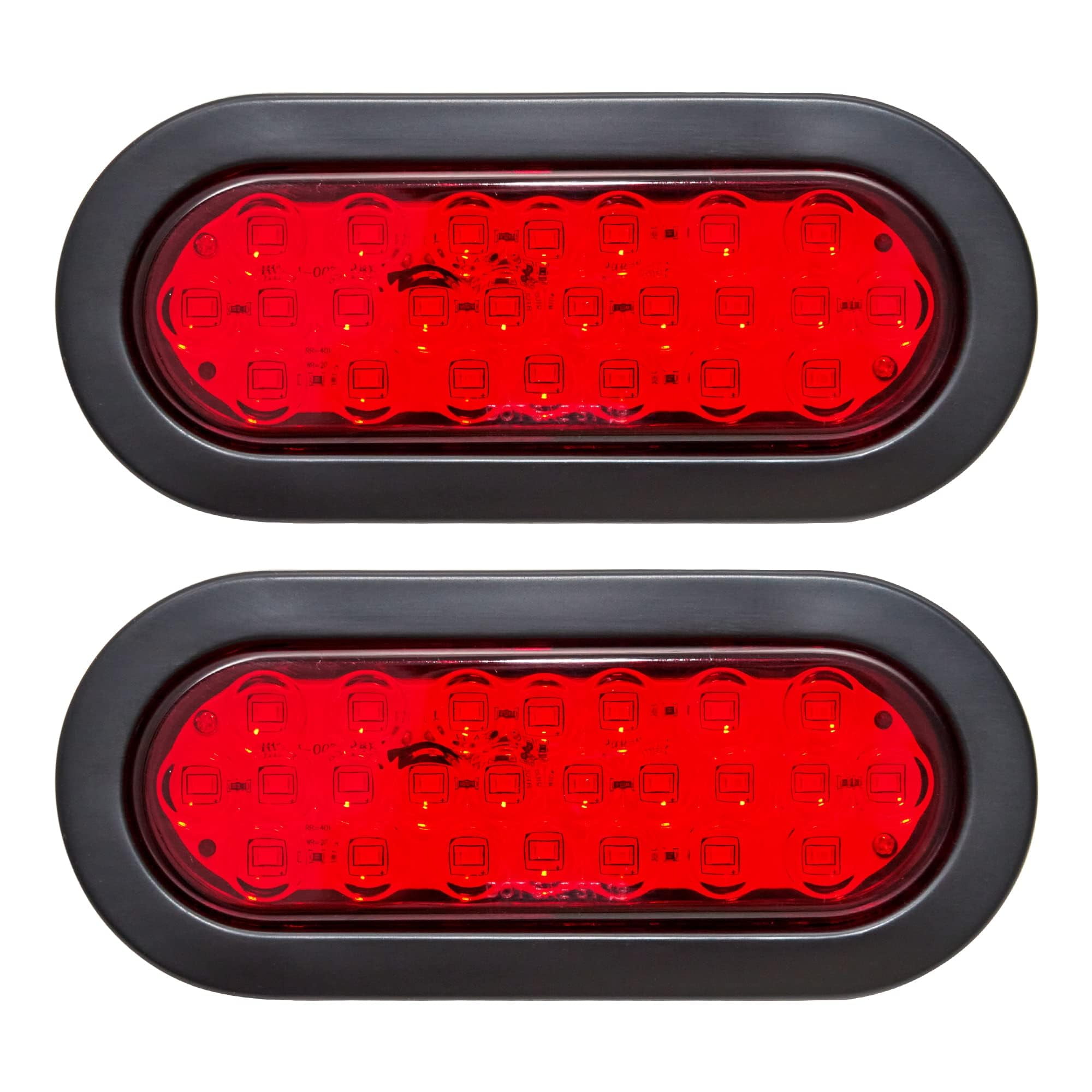 Oyviny 6 Inch Oval Red LED Trailer Tail Lights 2PCS, Super Bright ...