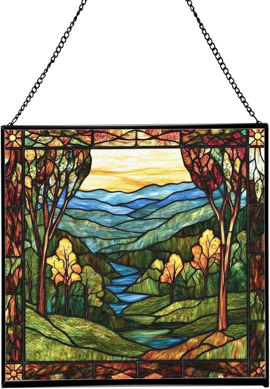 Ozark National Forest-Arkansas Landscape Stained Glass Suncatcher ...