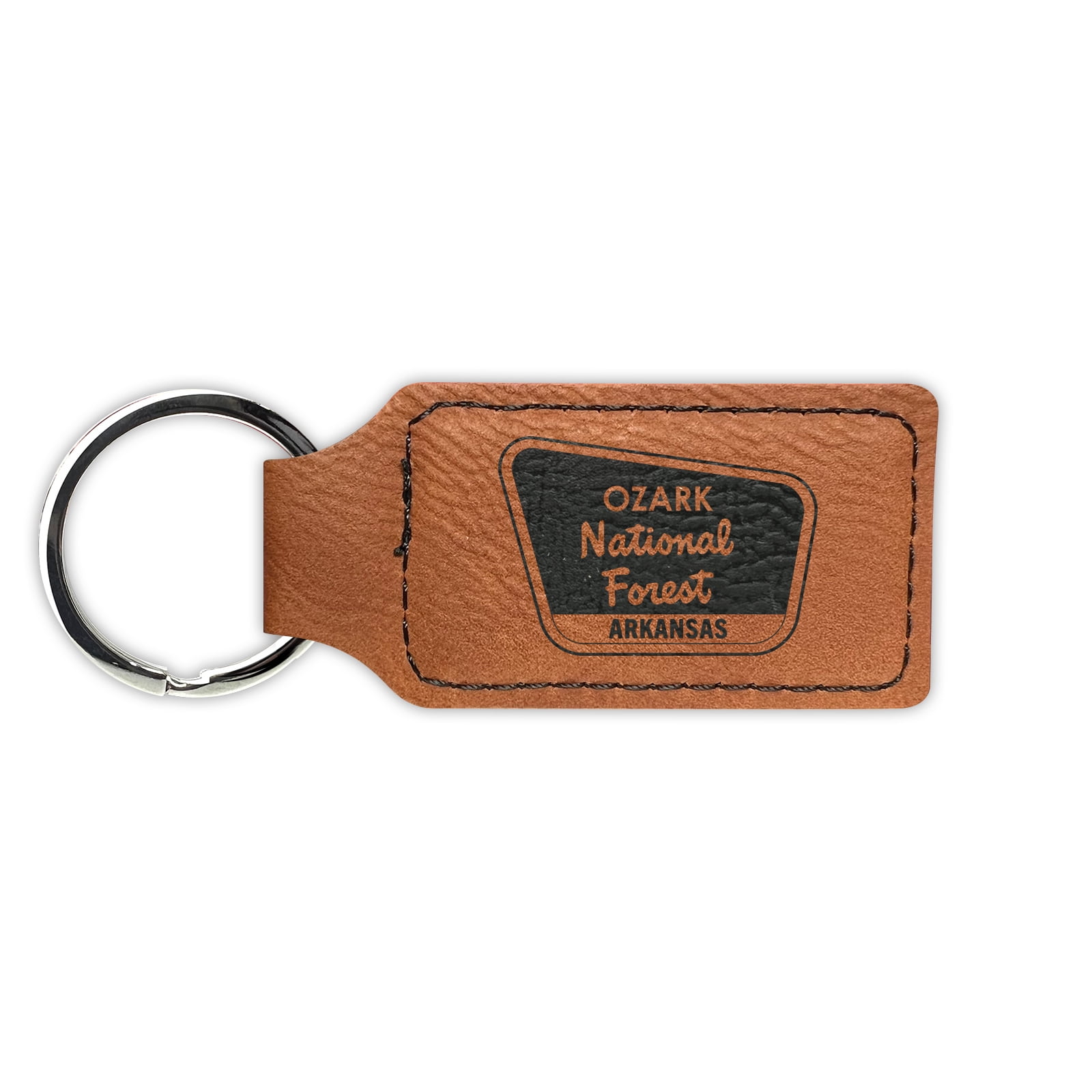 Ozark National Forest Keychain Leatherette Rectangle - Laser Engraved - Many Colors - Key Chain ...