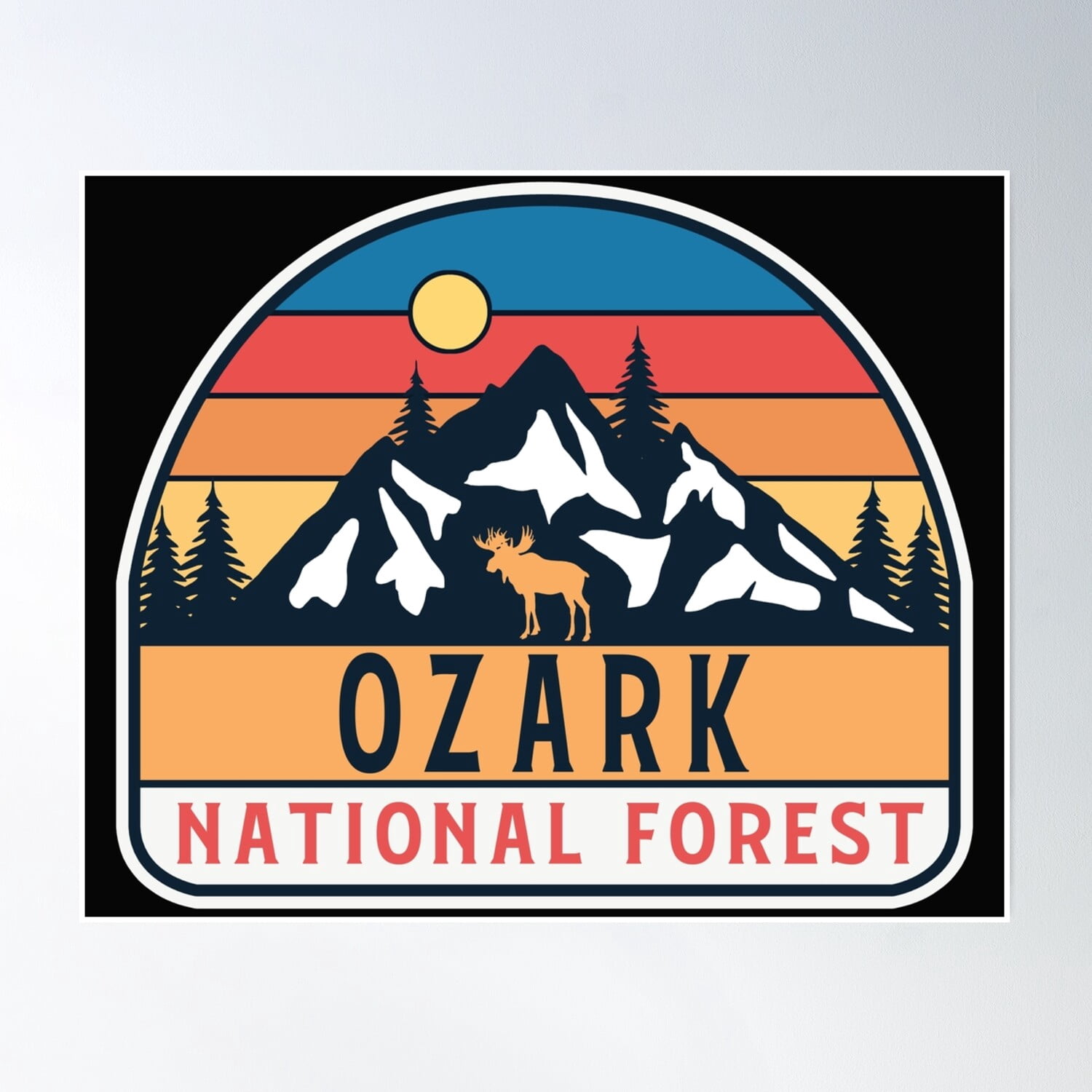 Ozark National Forest Poster Wall Art, Modern Wall Decor, 12x18 ...