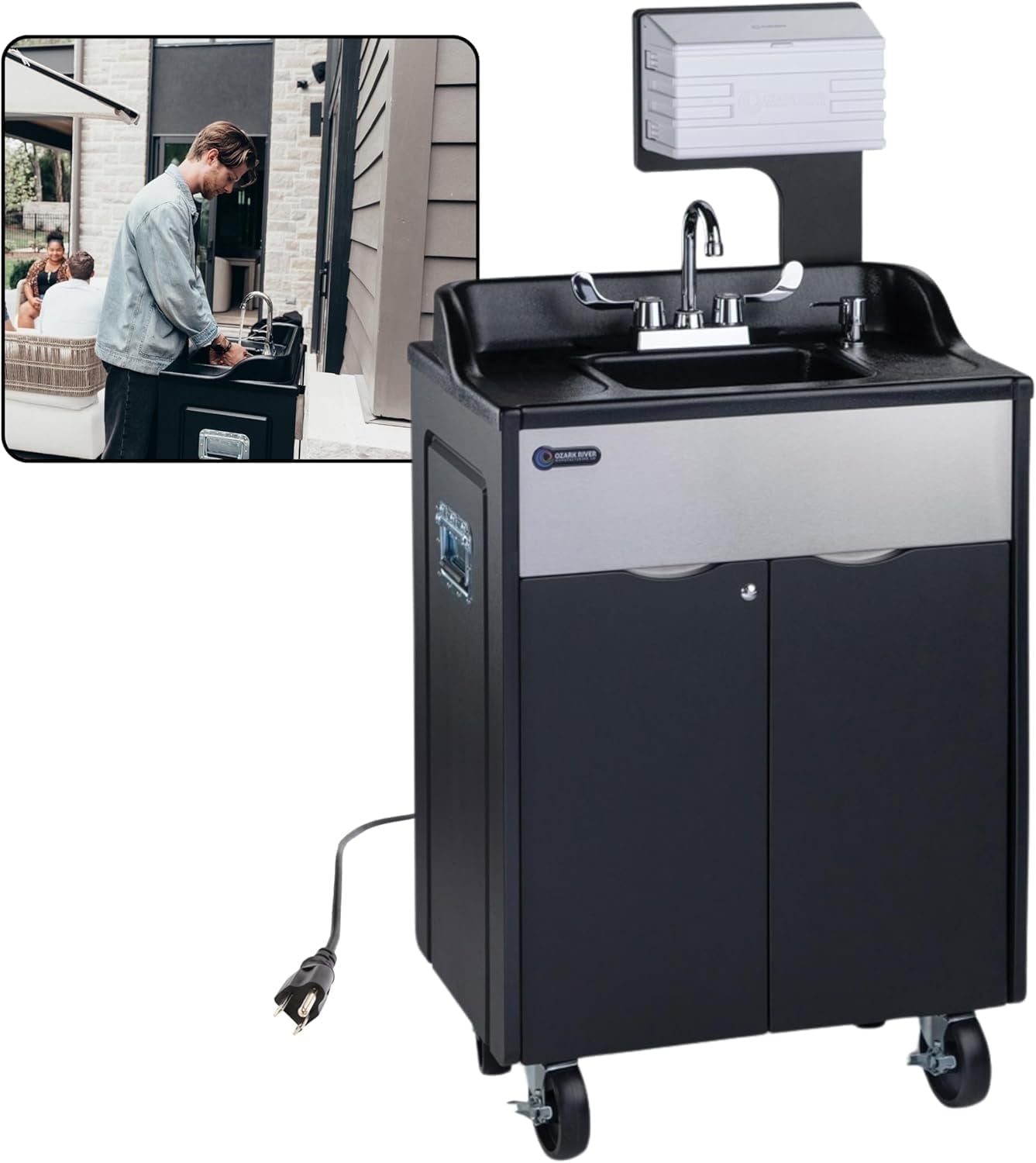 Ozark River Manufacturing, Titan PRO 1 Black, Outdoor Sink Station ...