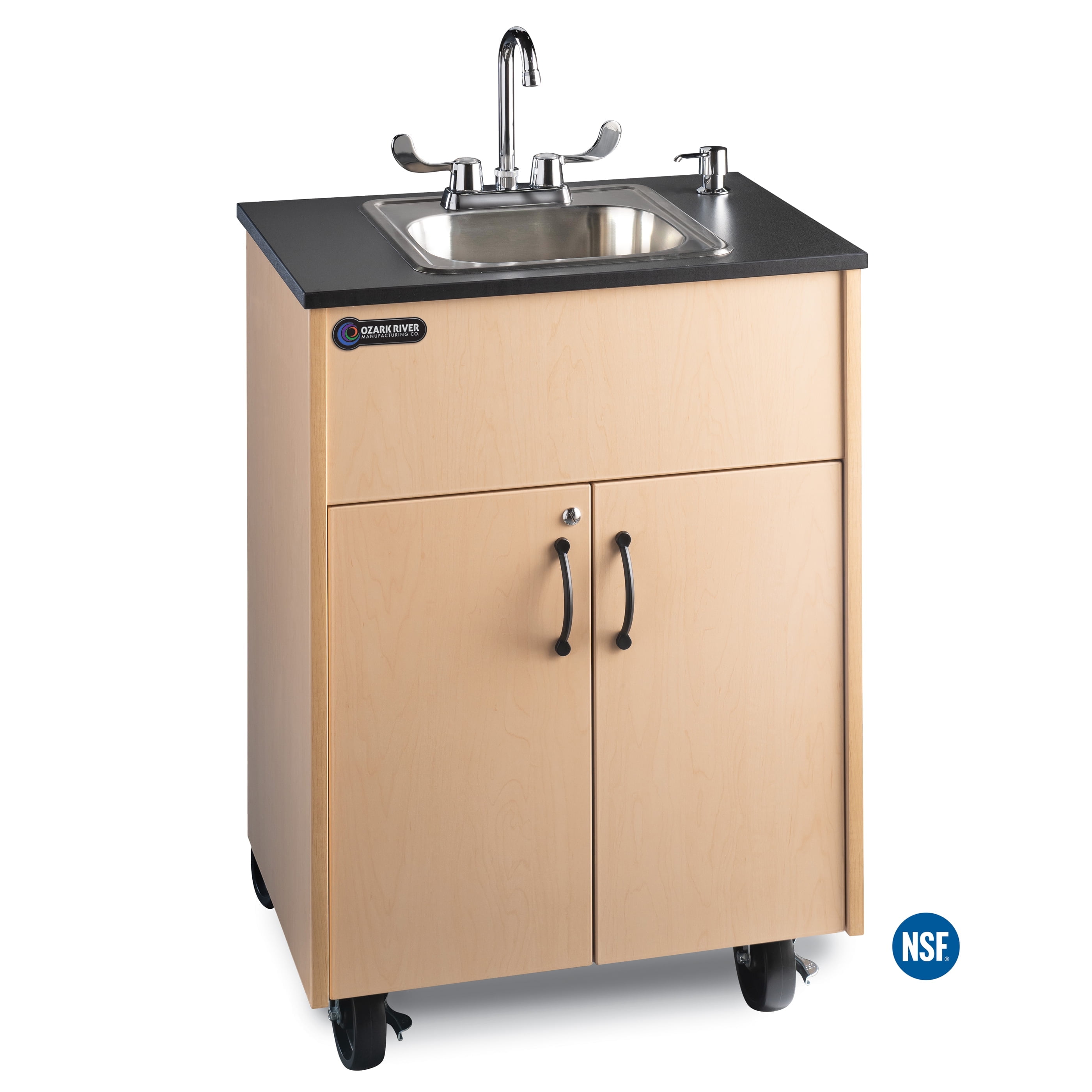 Ozark River Portable Sinks Premier 1, Maple Laminate Cabinet-Laminate ...