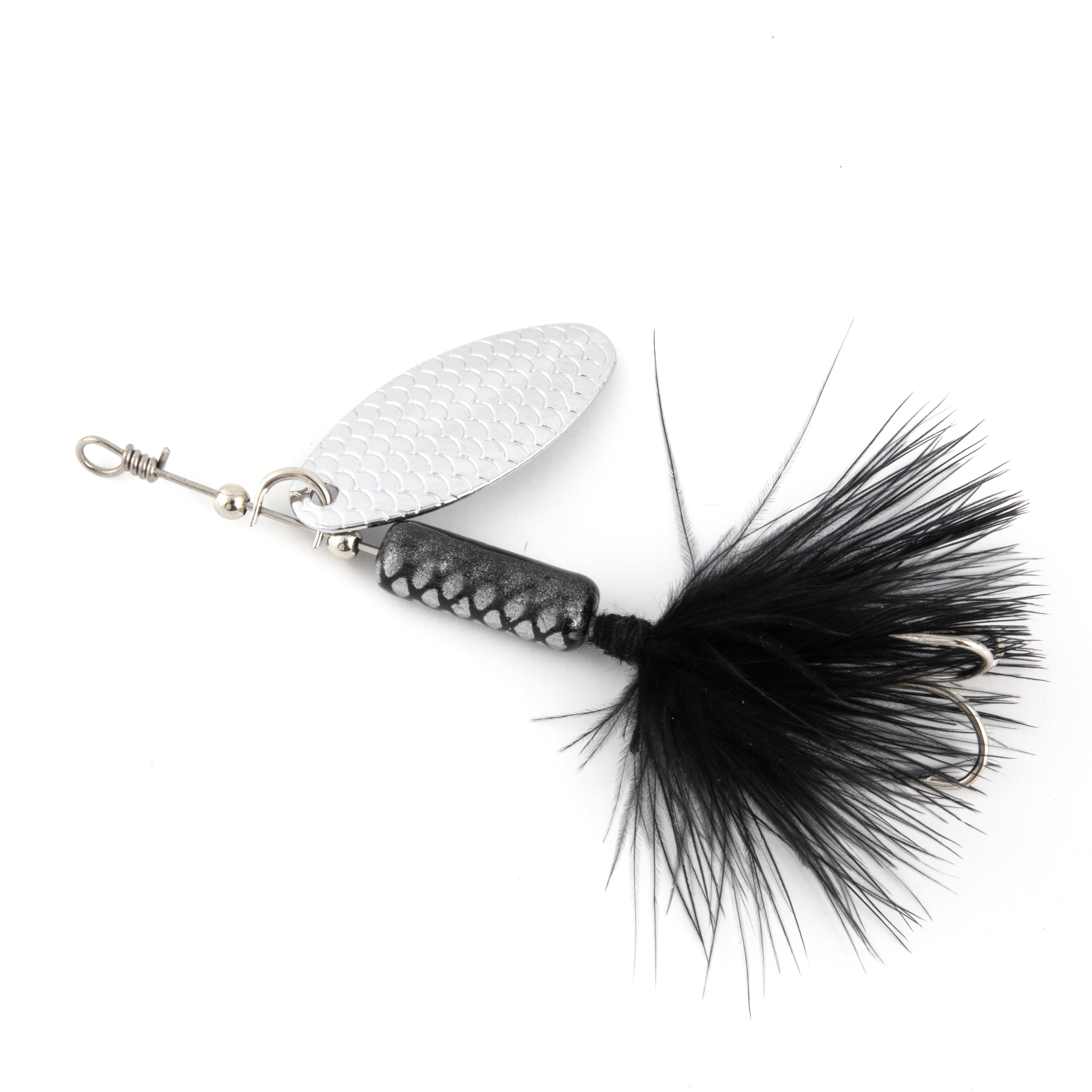 Ozark Trail Inline Spinner Bait, 1/16 Oz, Black, High Flash Scale Blade ...