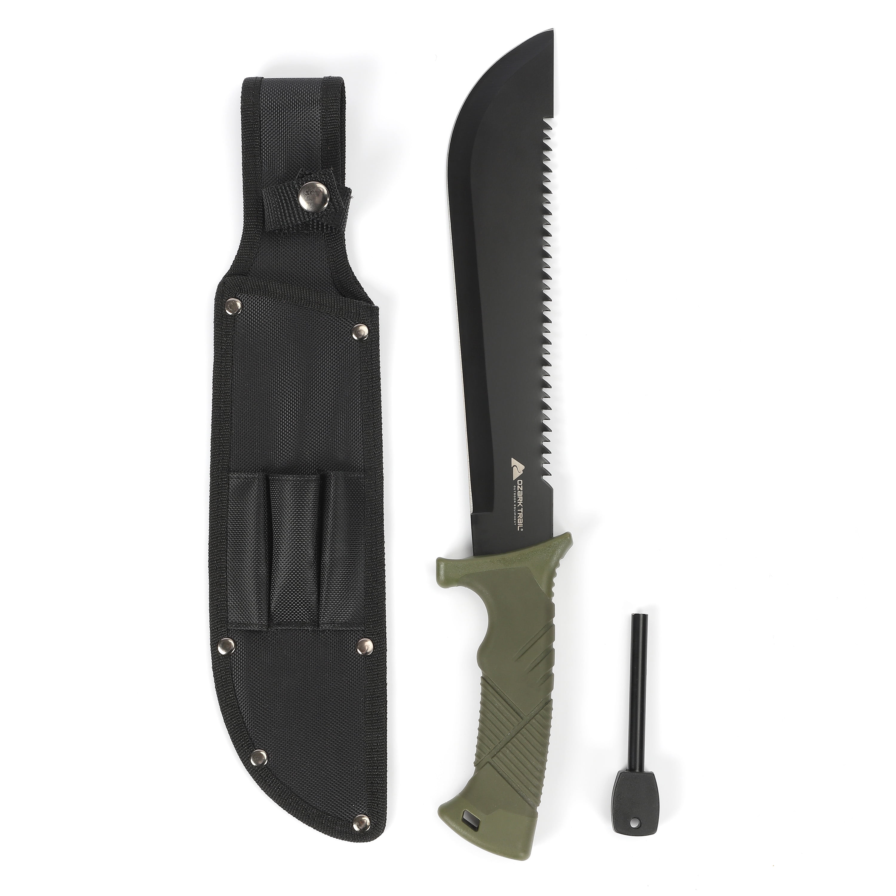 Ozark Trail 10" Machete with Saw Teeth, Fire Starter, Model 5031 ...