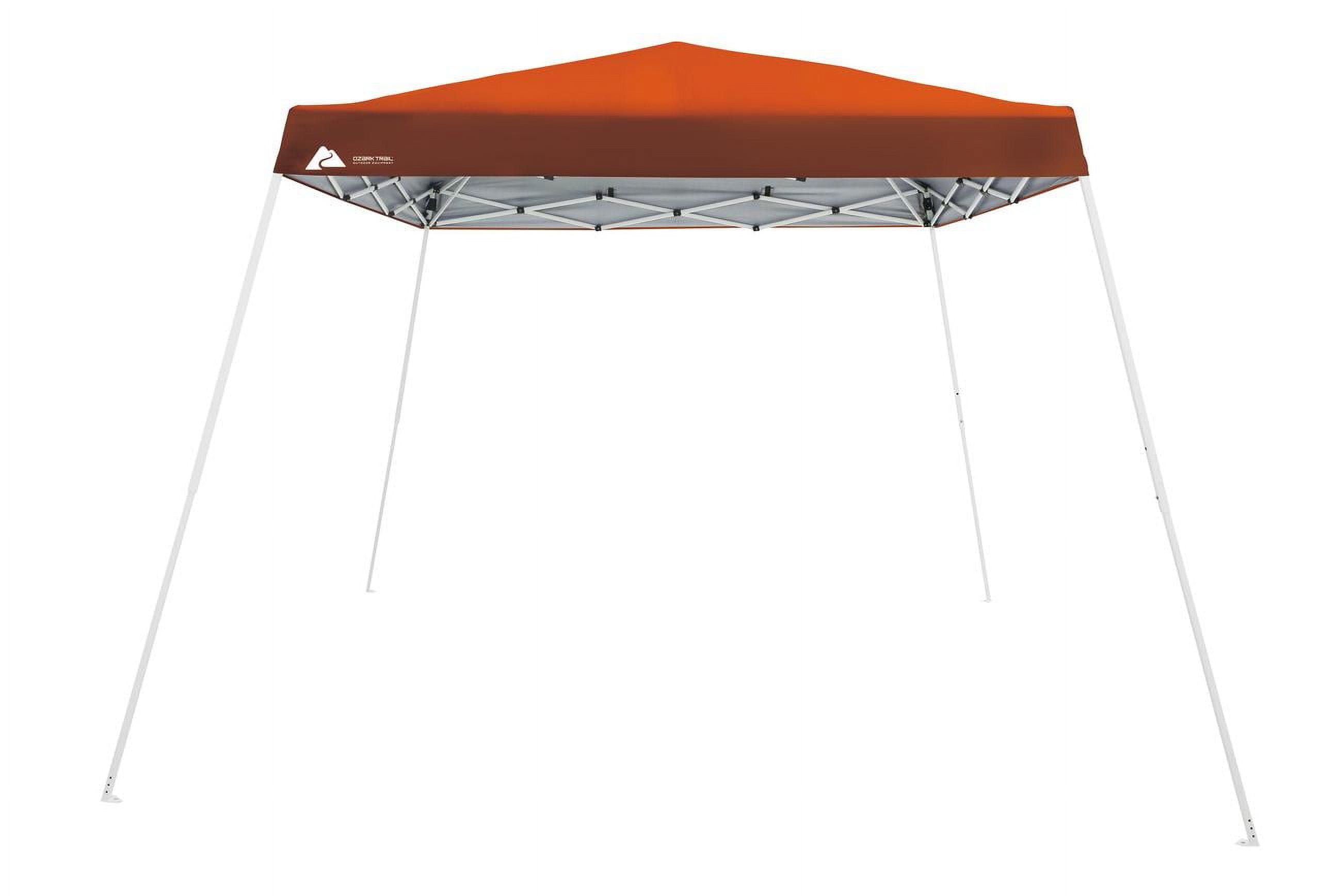 Ozark Trail 10' x 10' Instant Slant Leg Canopy, Orange, Outdoor Canopy ...