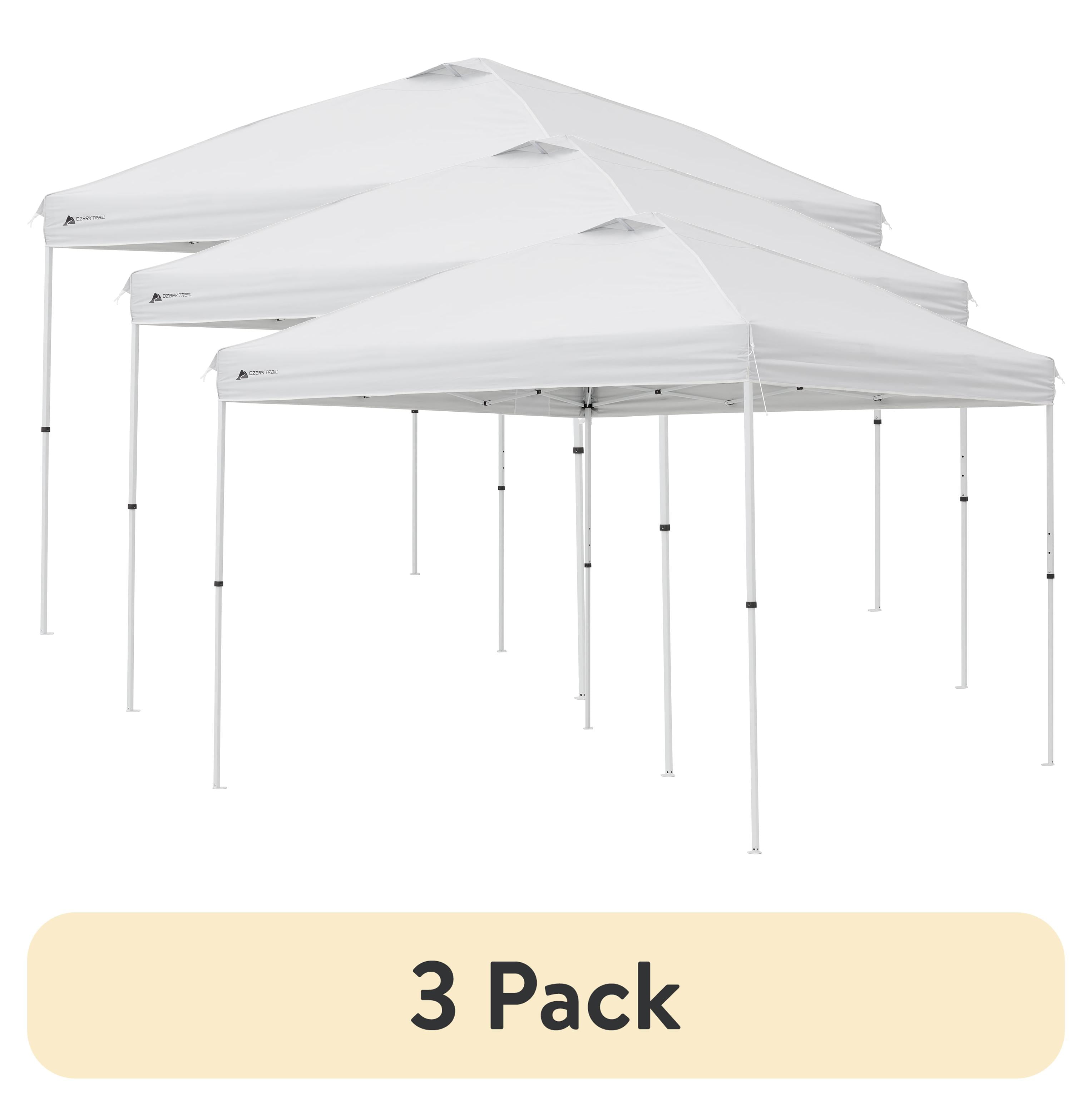 (3 pack) Ozark Trail 10' x 10' Simple Push® Straight Leg Instant Canopy ...
