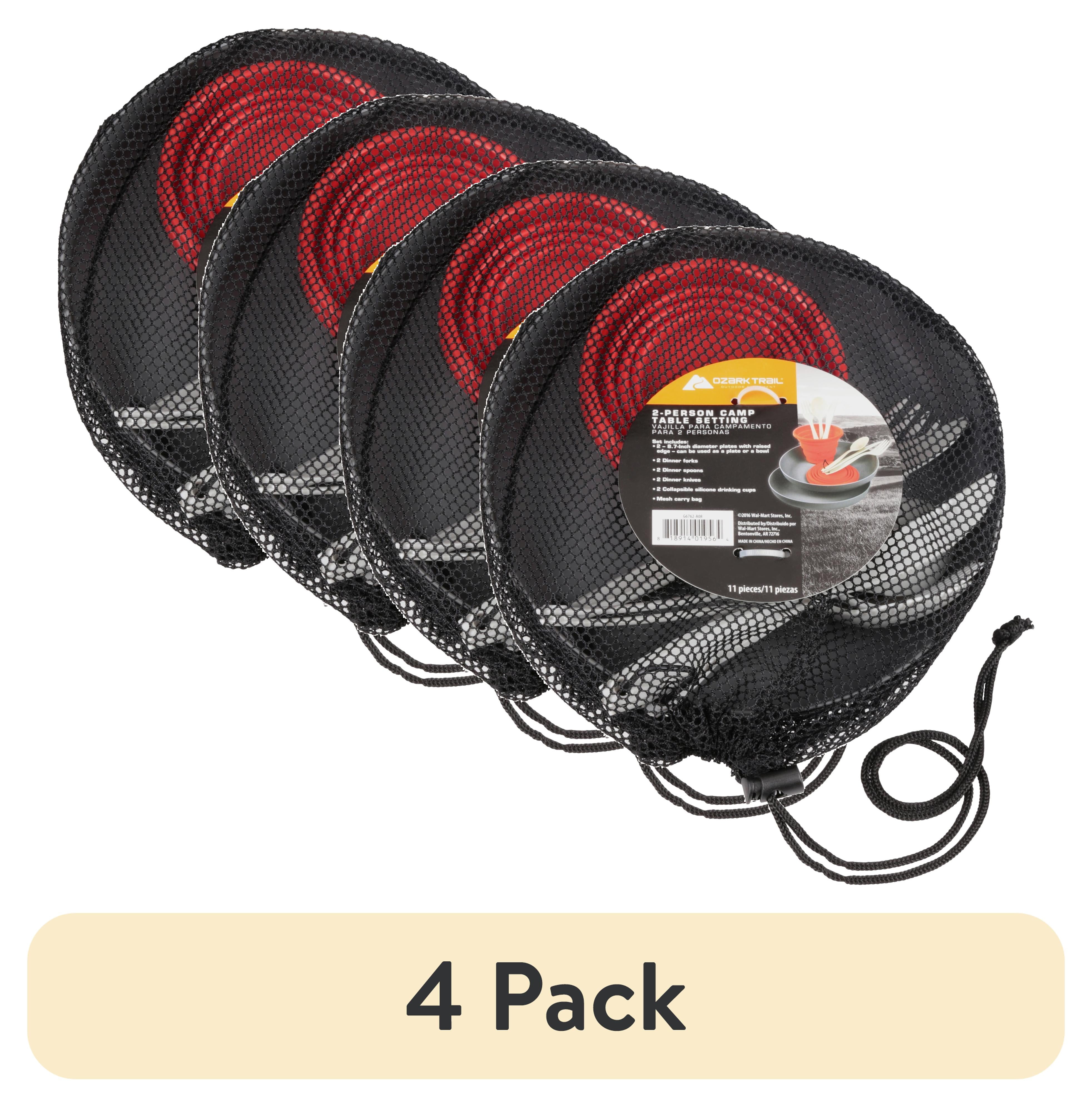 (4 pack) Ozark Trail 11 Piece Silicone Camping Mess Kit - Walmart.com