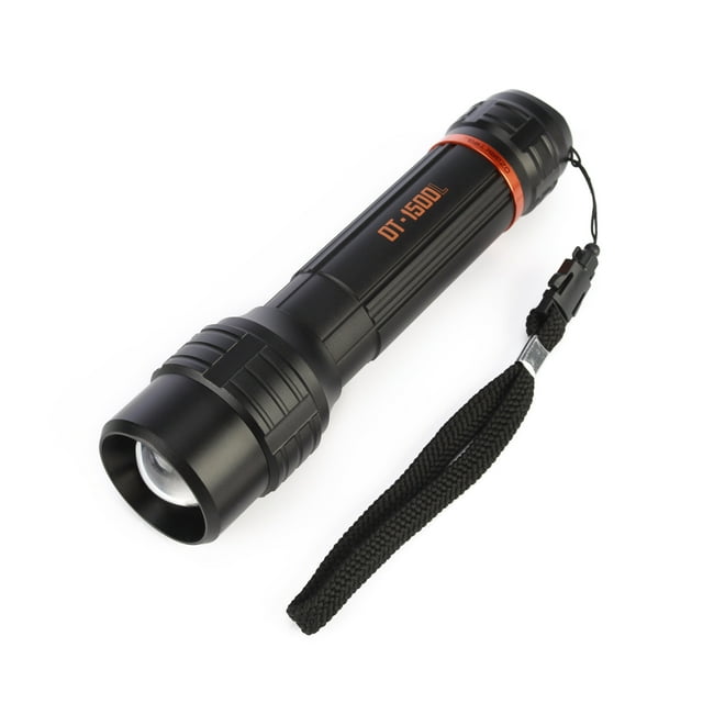 Ozark Trail 1500 Lumen Focusing Flashlight, IP67 Waterproof, Black ...