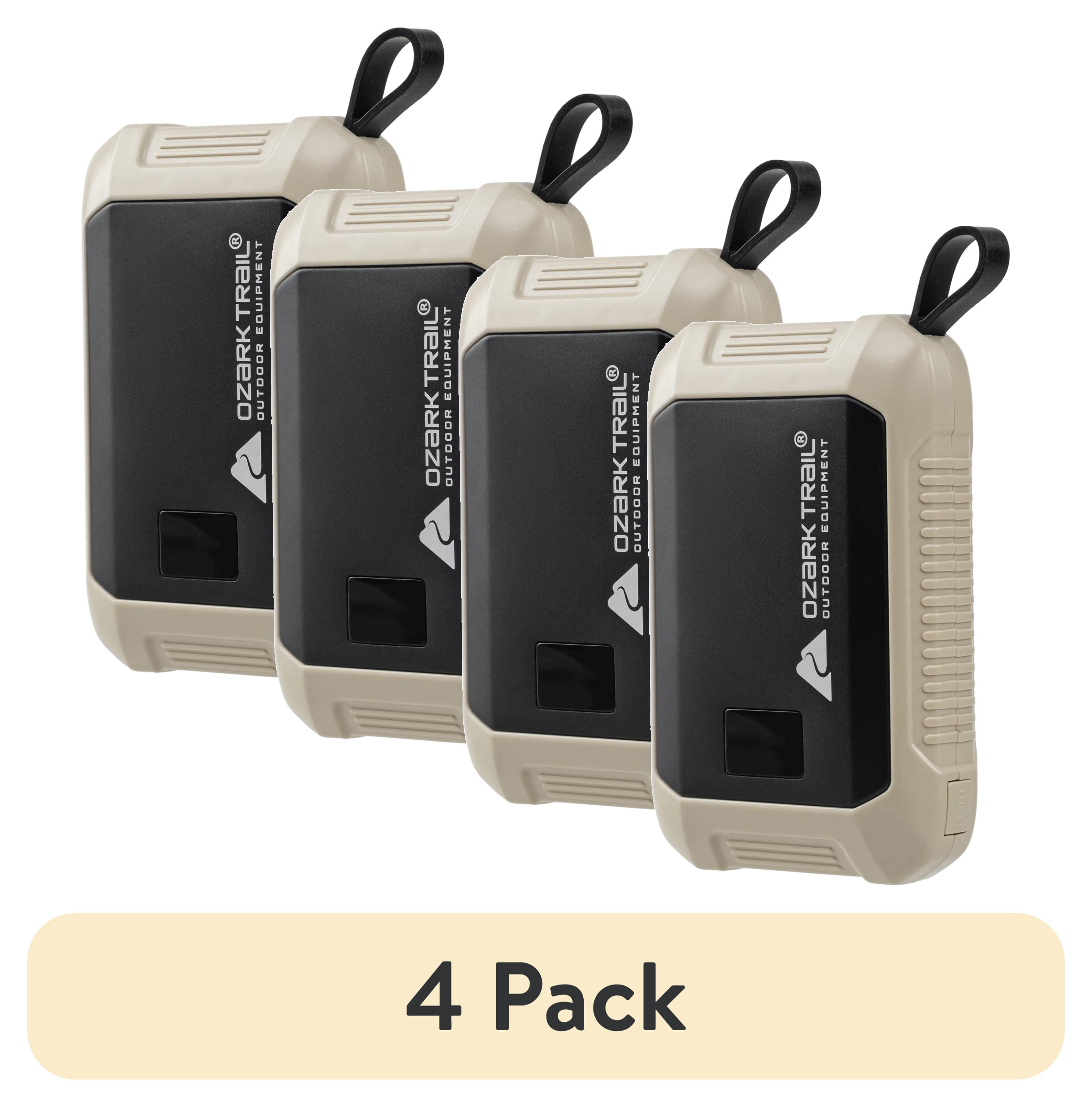 (4 pack) Ozark Trail 2 Pack 10400mAh Rechargeable Portable 3 Temp Hand ...