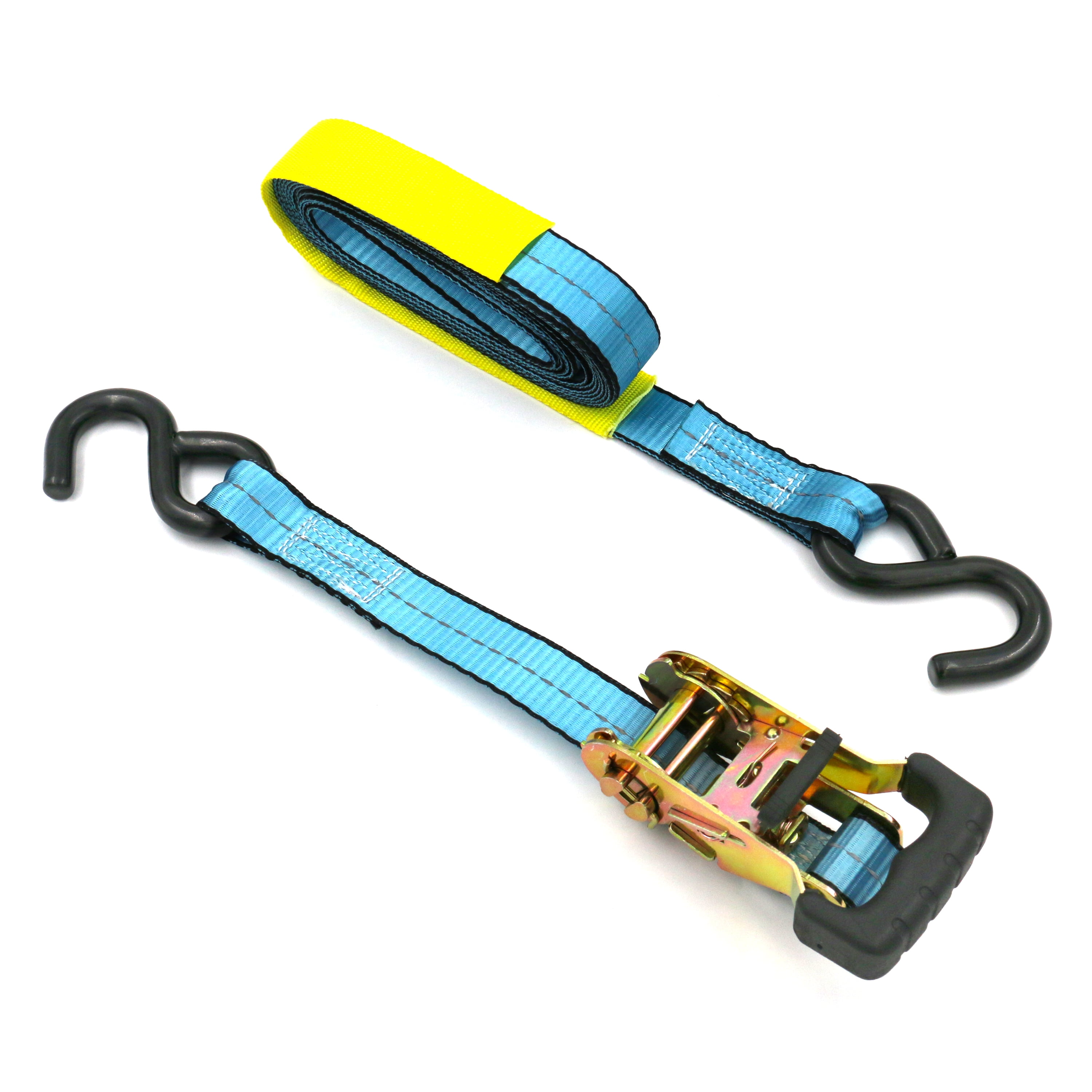 Ozark Trail Steel Ratchet Tie Down Straps 15 Feet 1000 lbs Blue Webbing ...