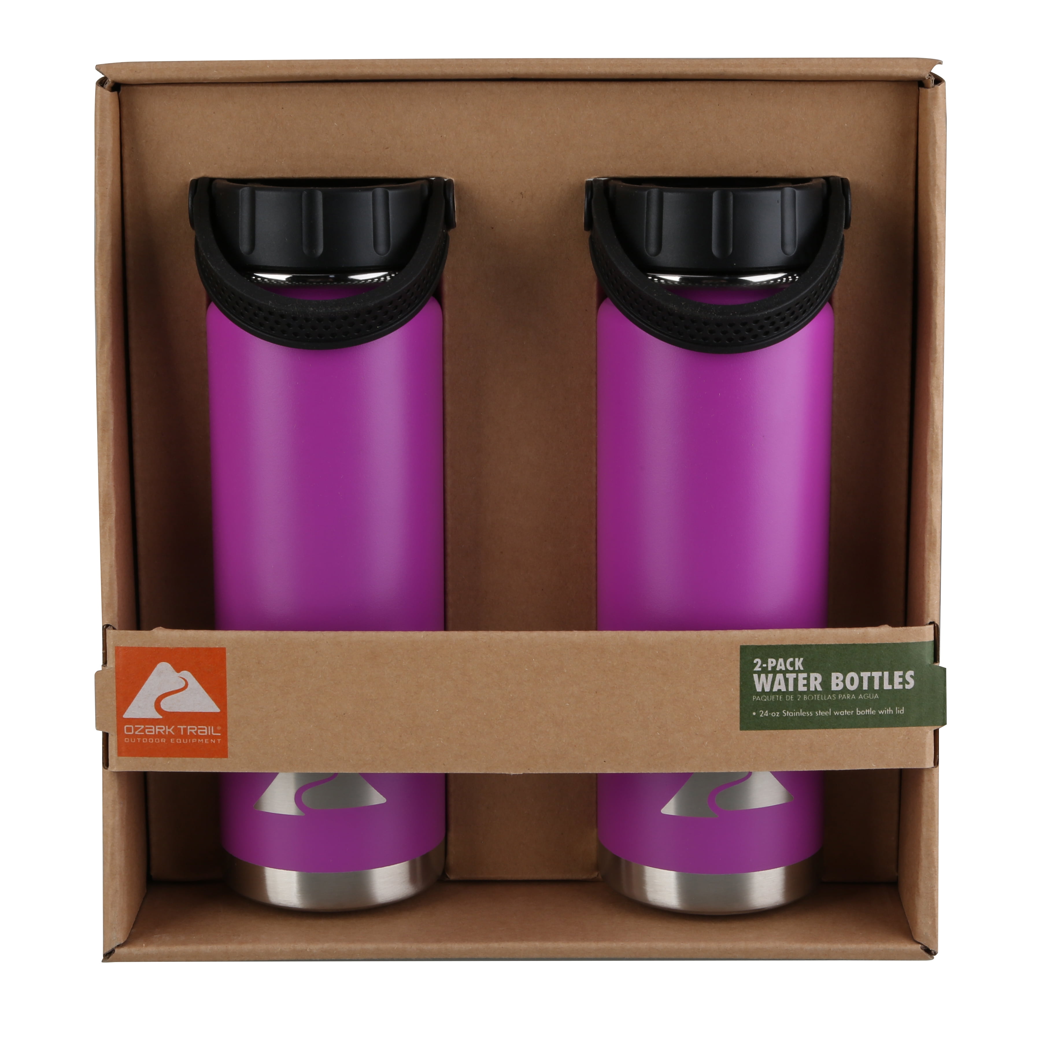 Ozark Trail 24 oz Double Wall Vacuum Sealed Stainless Steel Water ...