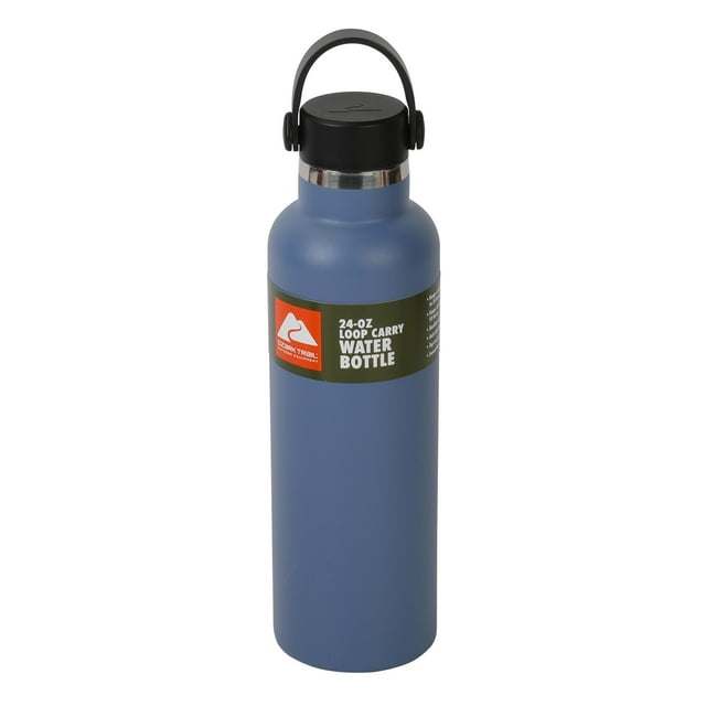 Ozark Trail 24oz Stainless Steal Loop Water Bottle, Indigo - Walmart.com
