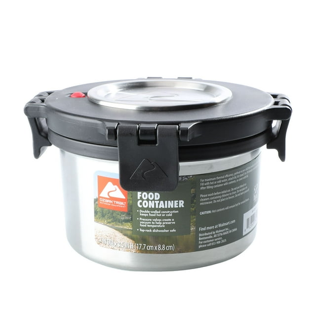 Ozark Trail 28 oz Insulated Stainless Steel Food Container - Walmart.com