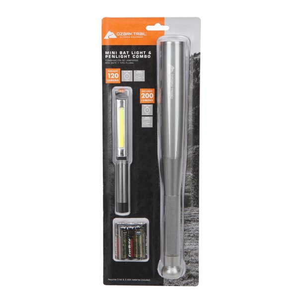 Ozark Trail 2PK Mini Bat Light & Penlight Combo - Walmart Business Supplies