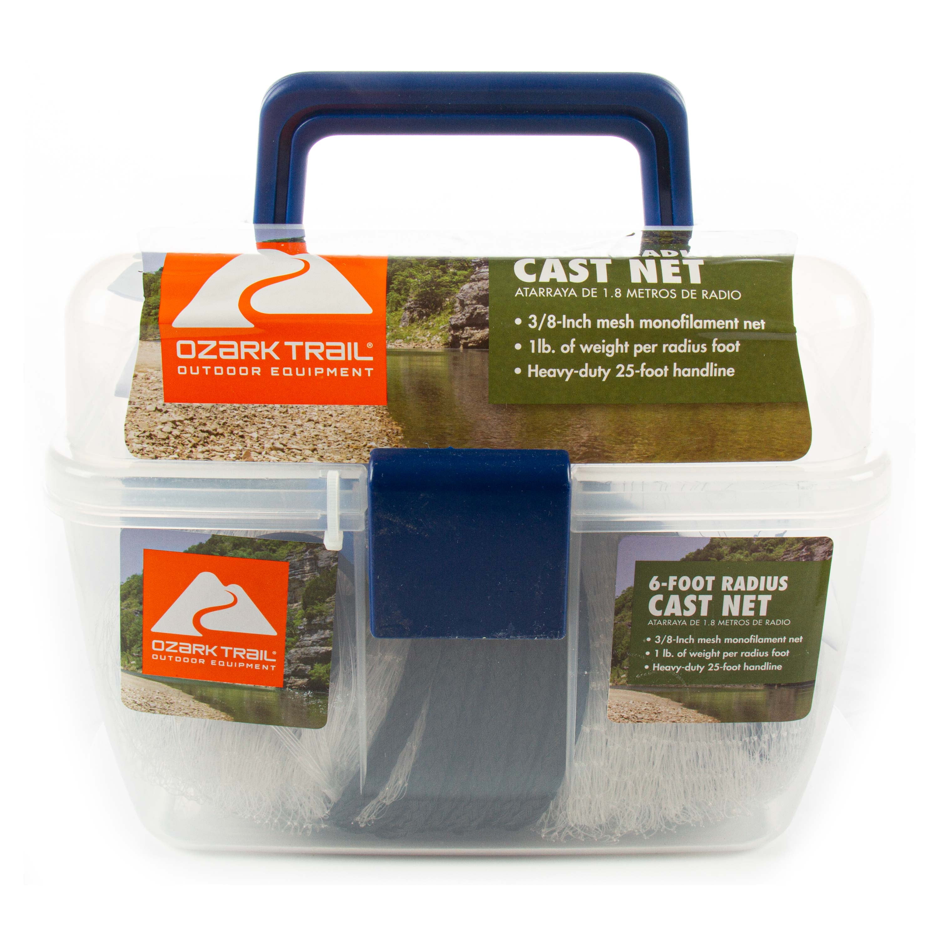 Free Shipping! Ozark Trail Cast Net 3/8-inch Mesh 6-Foot Radius Fully ...