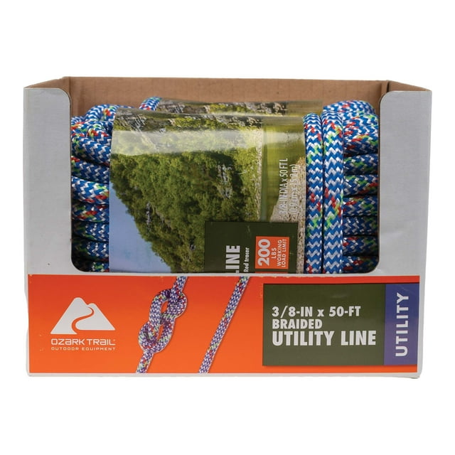 Ozark Trail 3/8 Inch 50 Foot Polypropylene Utility Line Rope for Marine ...