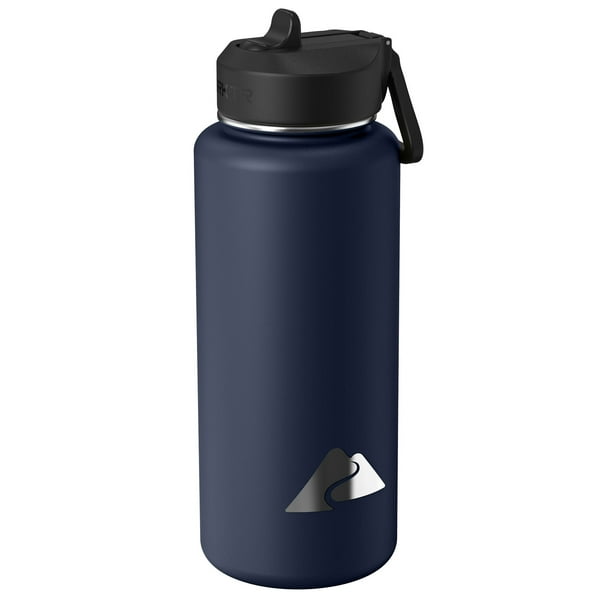 Ozark Trail 32 fl oz Blue Insulated Stainless Steel Wide Mouth Water ...
