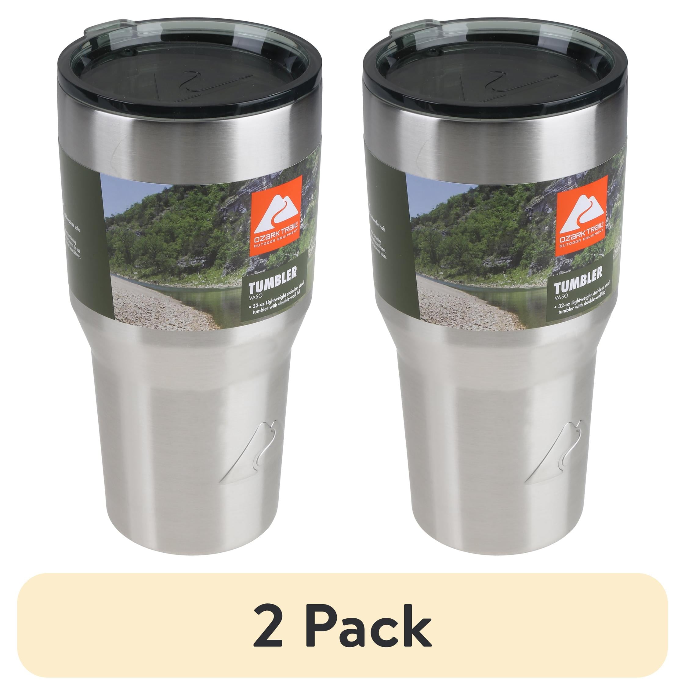 (2 pack) Ozark Trail 32 oz Double Wall Vacuum Sealed Stainless Steel ...