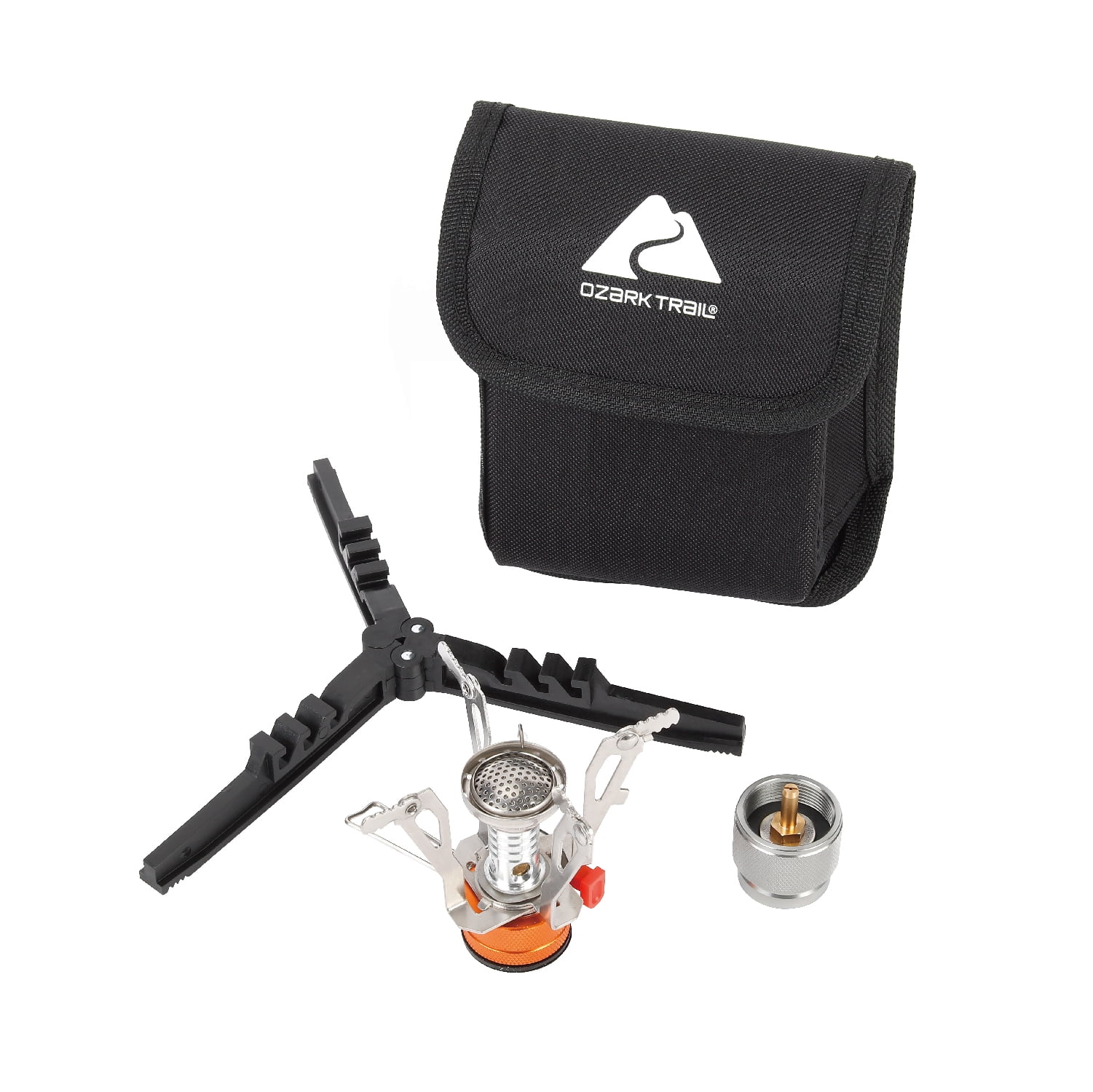 Ozark Trail Portable Camping Stove Set, 4-Piece Adapter and Stand ...