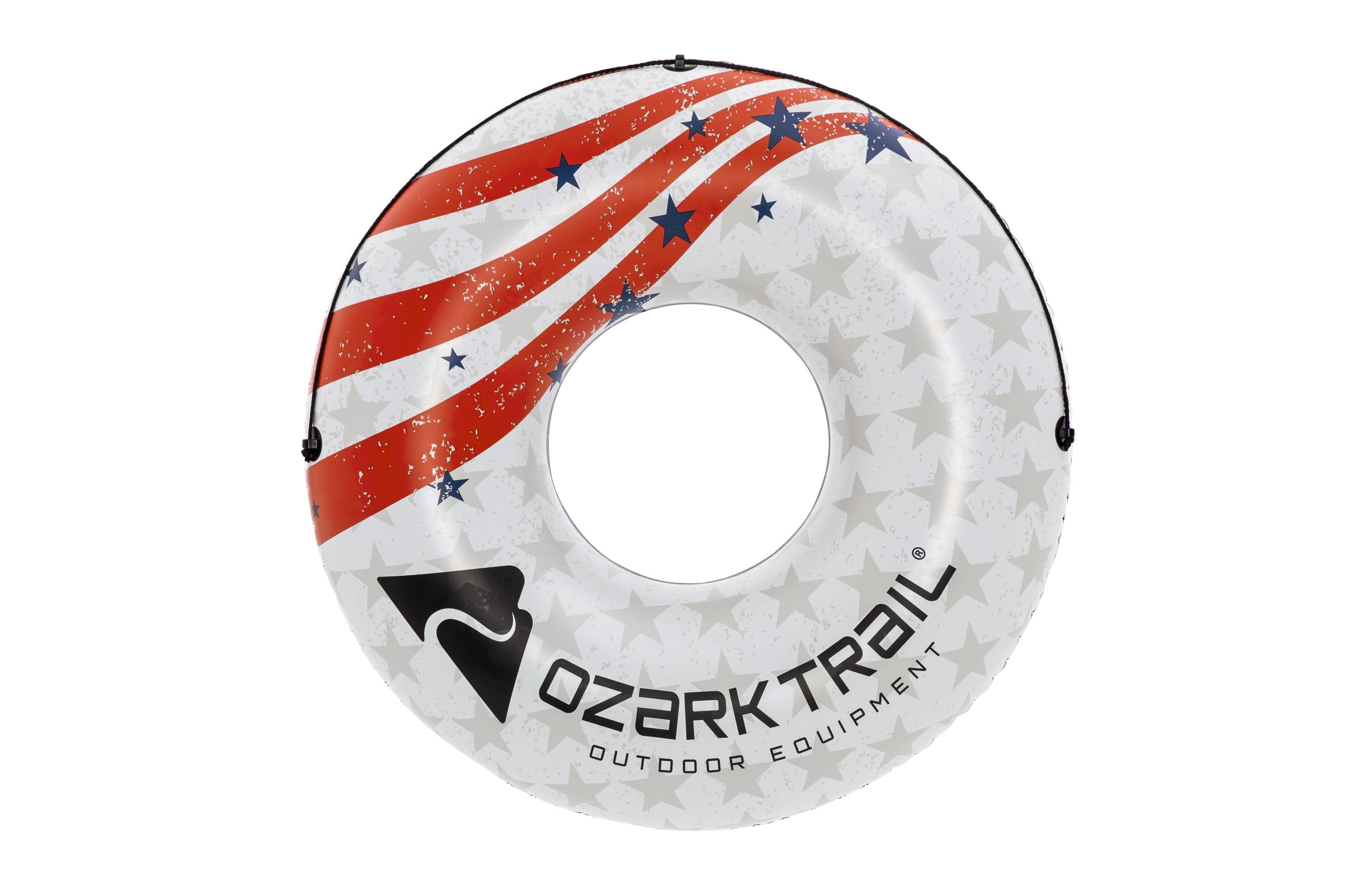 Ozark Trail 45" White Americana River Tube Float, 45" Deflated, Adult ...