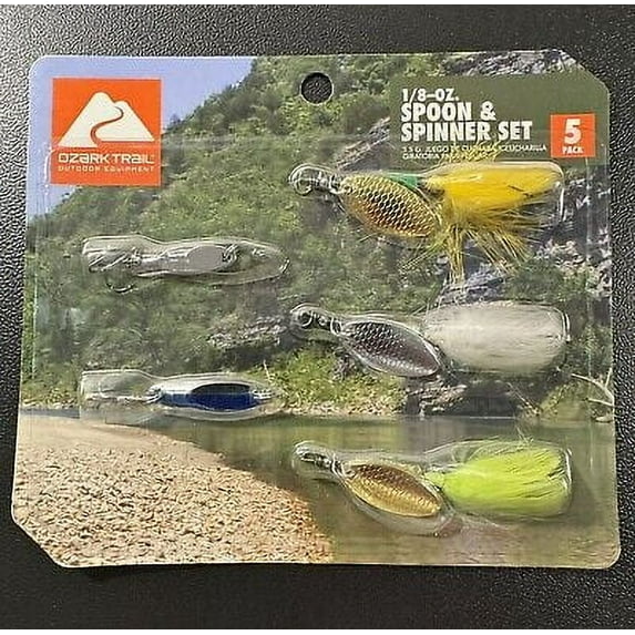 Ozark Trail 1/8 oz. Inline Spinner and Spoon Kit, 5 Pack, Assorted ...