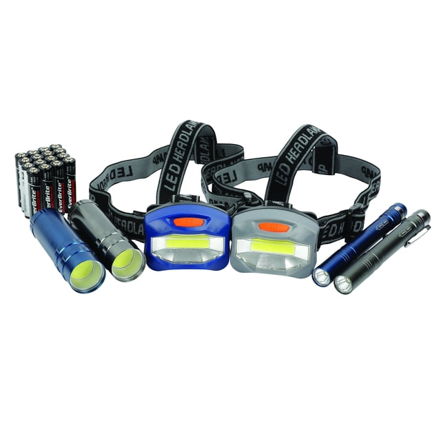 Ozark Trail 6-Piece LED Flashlight & Penlight & Headlamp Combo ...