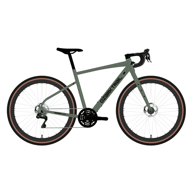 Ozark Trail 700C G.1 Explorer Gravel Bike, Medium Frame, Green, Adult ...