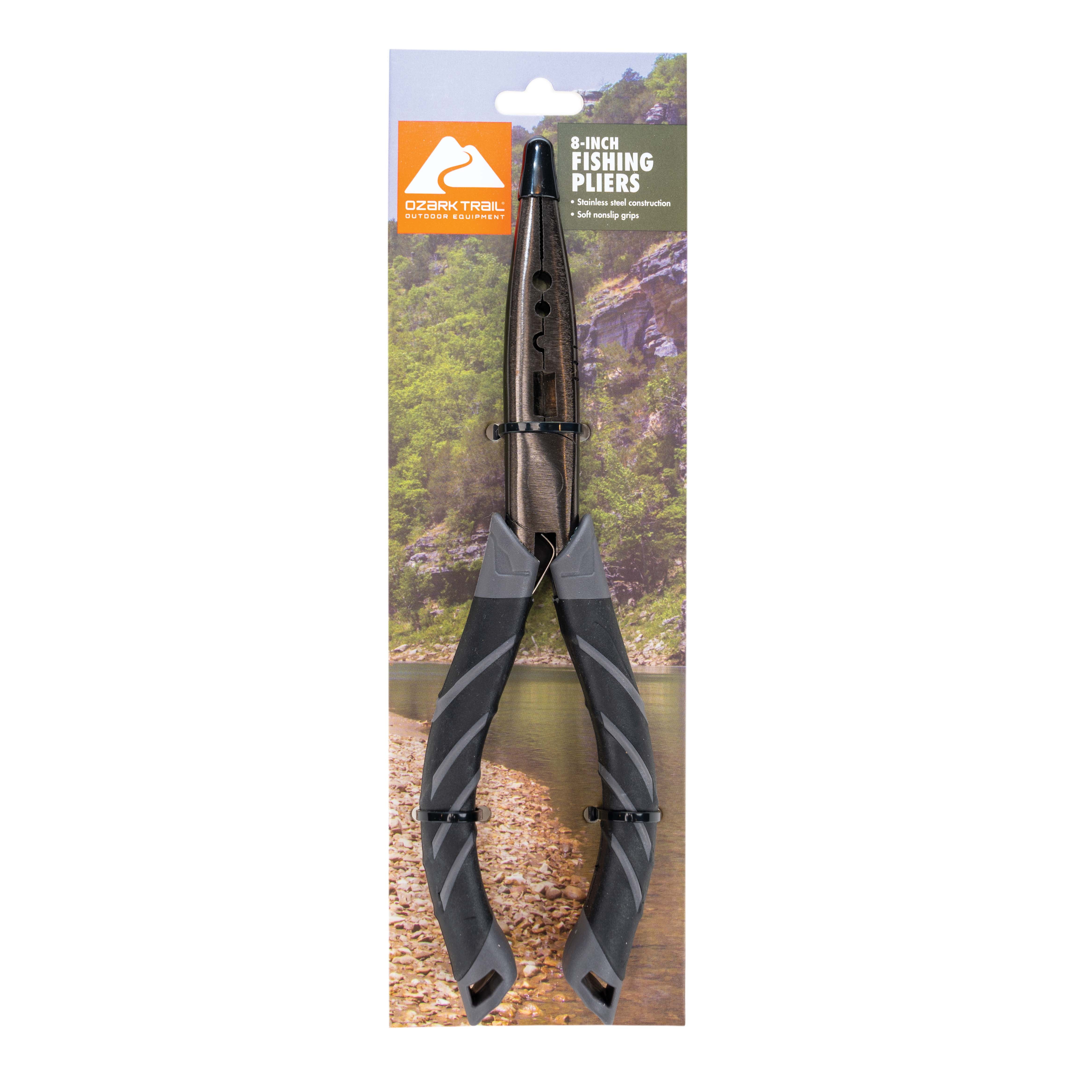 Ozark Trail 8 inch Stainless Steel Pliers with Soft Grip and Built-in ...