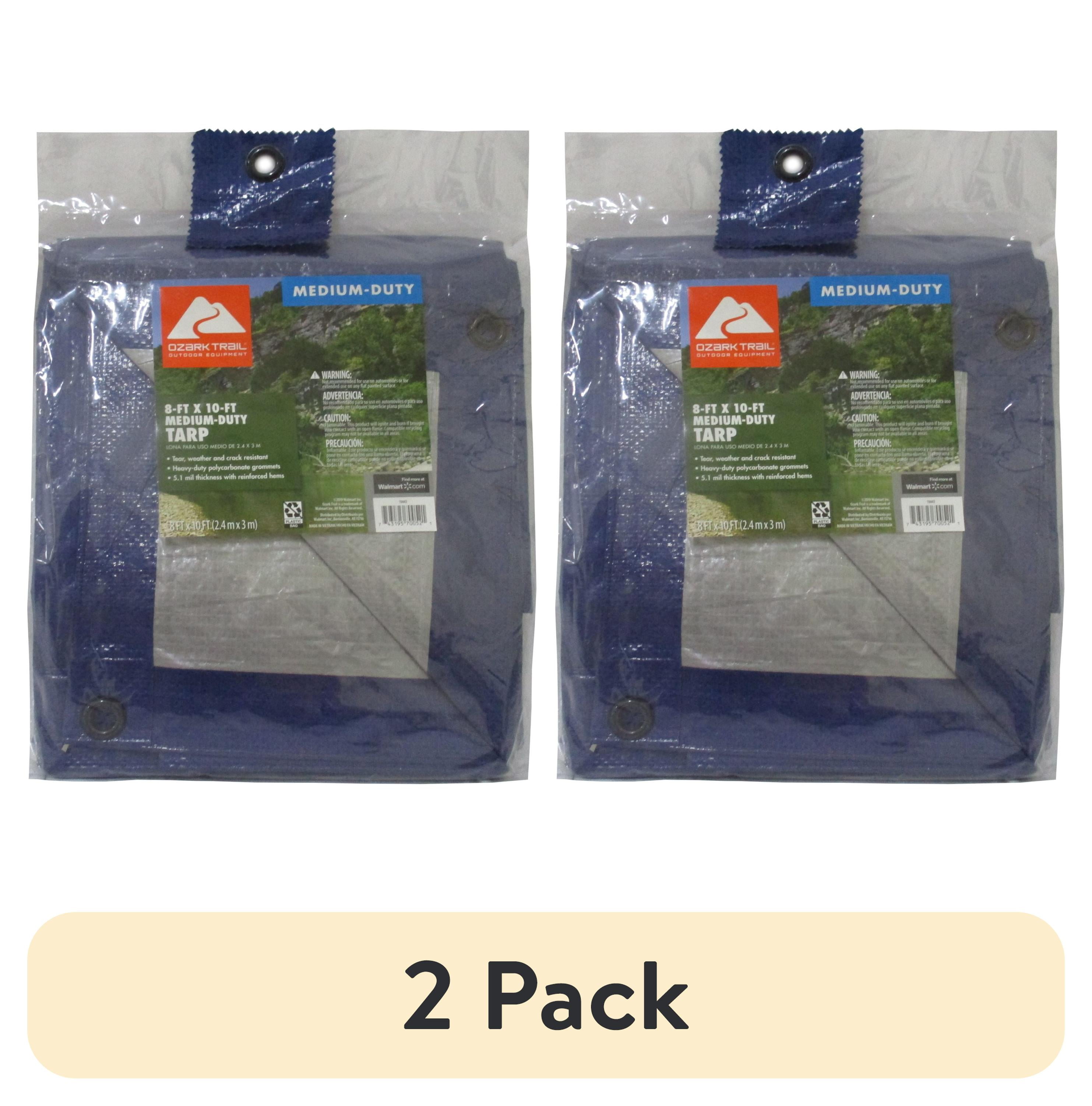 (2 pack) Ozark Trail All-Purpose Tarp, 8' by 10', Material PE - Walmart.com