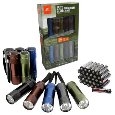 Ozark Trail Aluminum LED Flashlights, 10 Pack - Walmart.com
