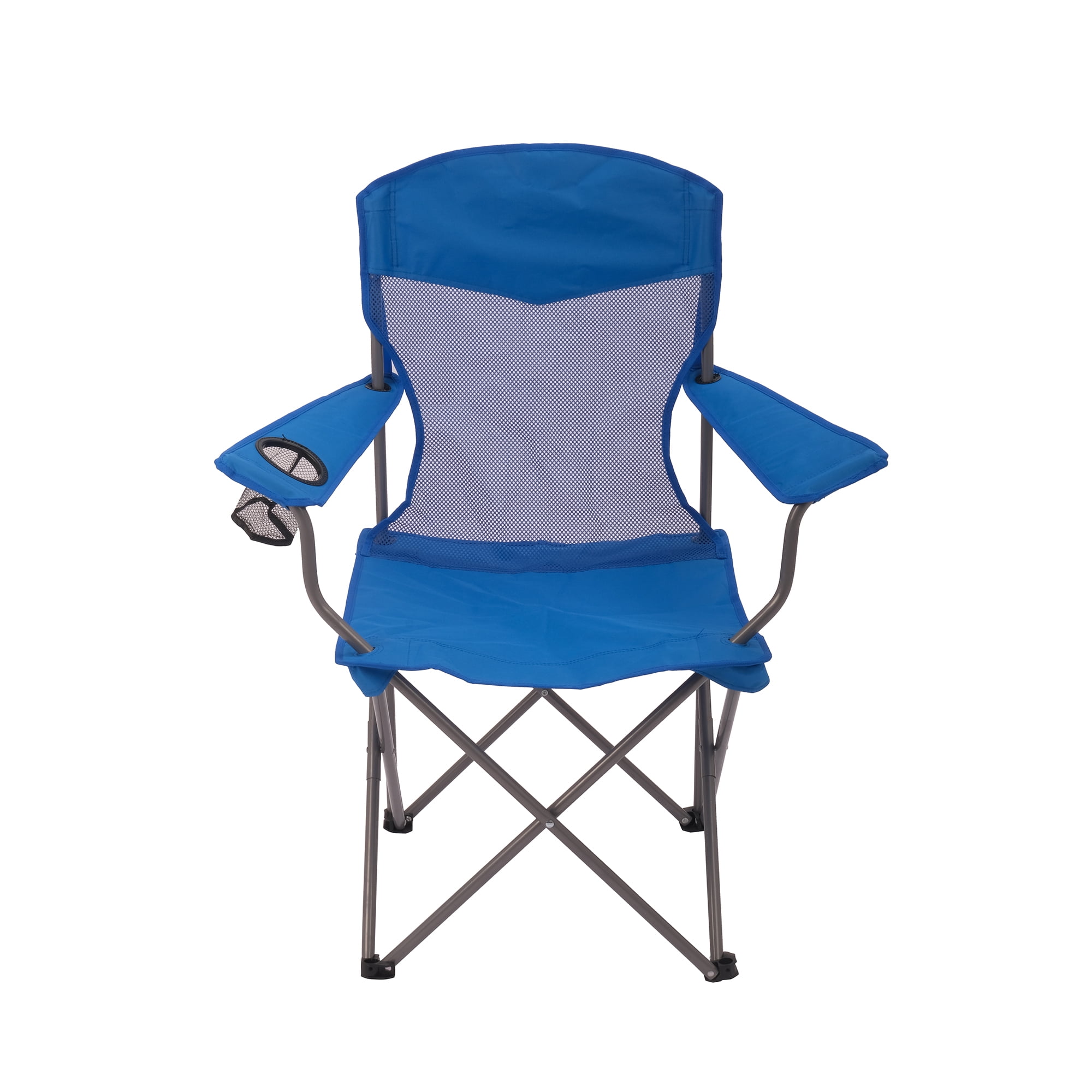 Ozark Trail Basic Mesh Chair Blue, Adult, 32.28in x 20.28in x 37.60in ...