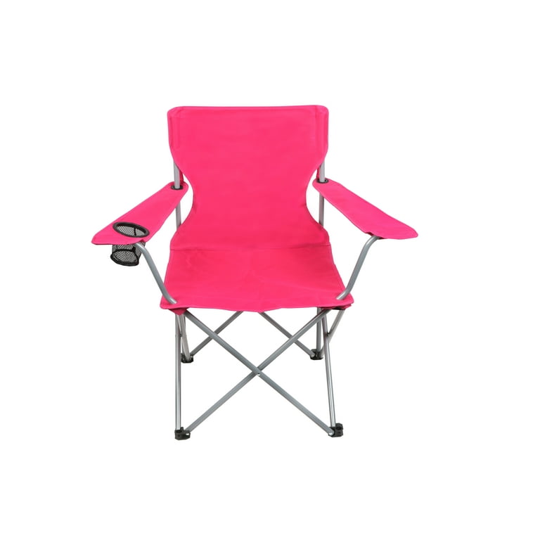 Ozark Trail Basic Quad Folding Camp Chair Pink Walmart