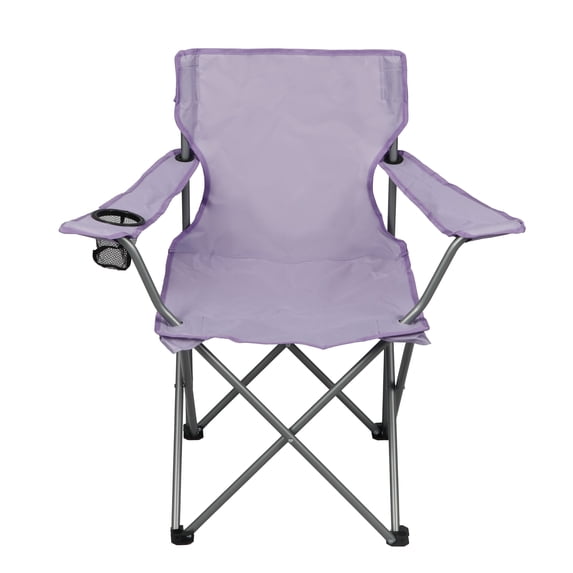 Ozark Trail Basic Quad Folding Camp Chair with Cup Holder, Lavender ...