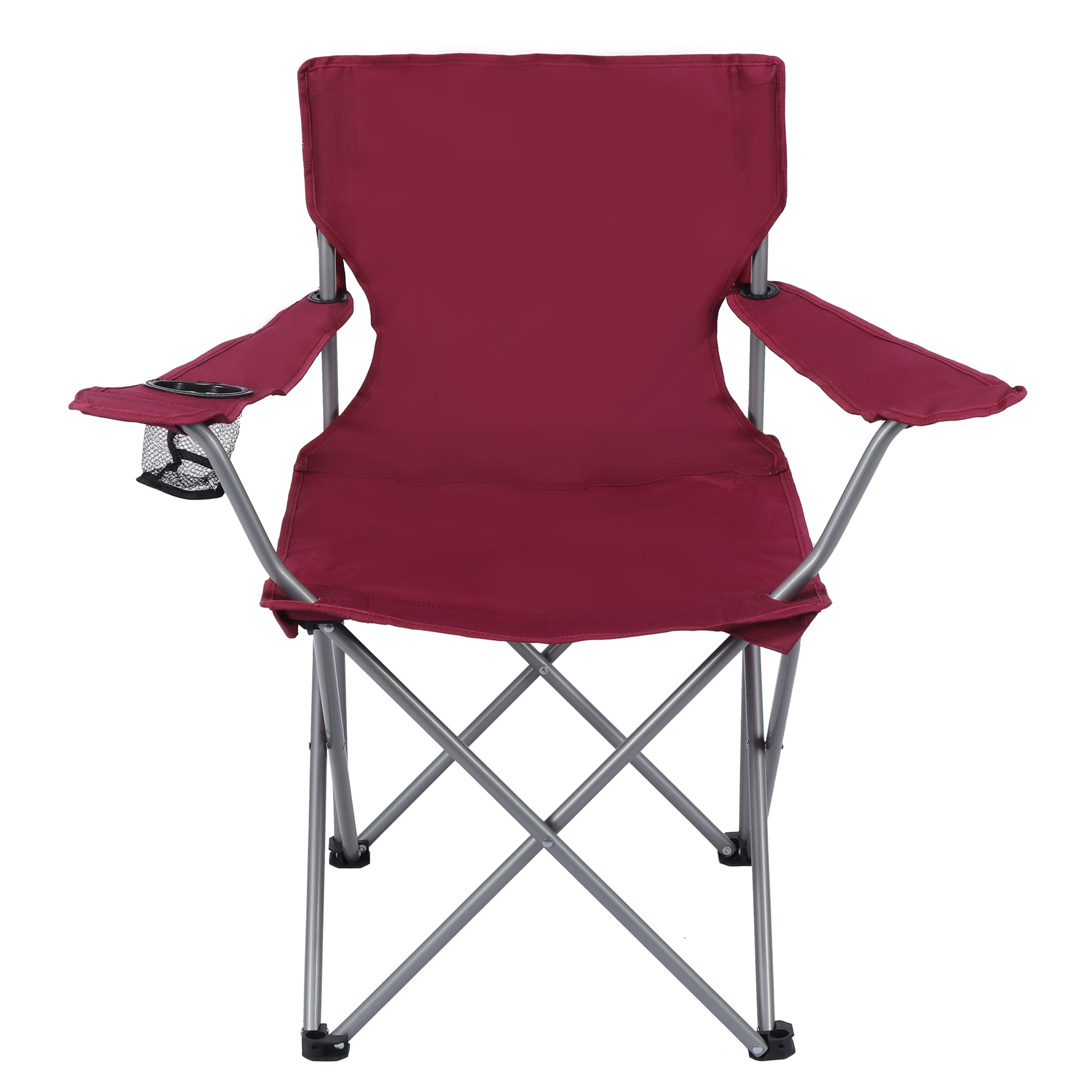 Ozark Trail Basic Quad Folding Camp Chair with Cup Holder, Orchid Plum ...