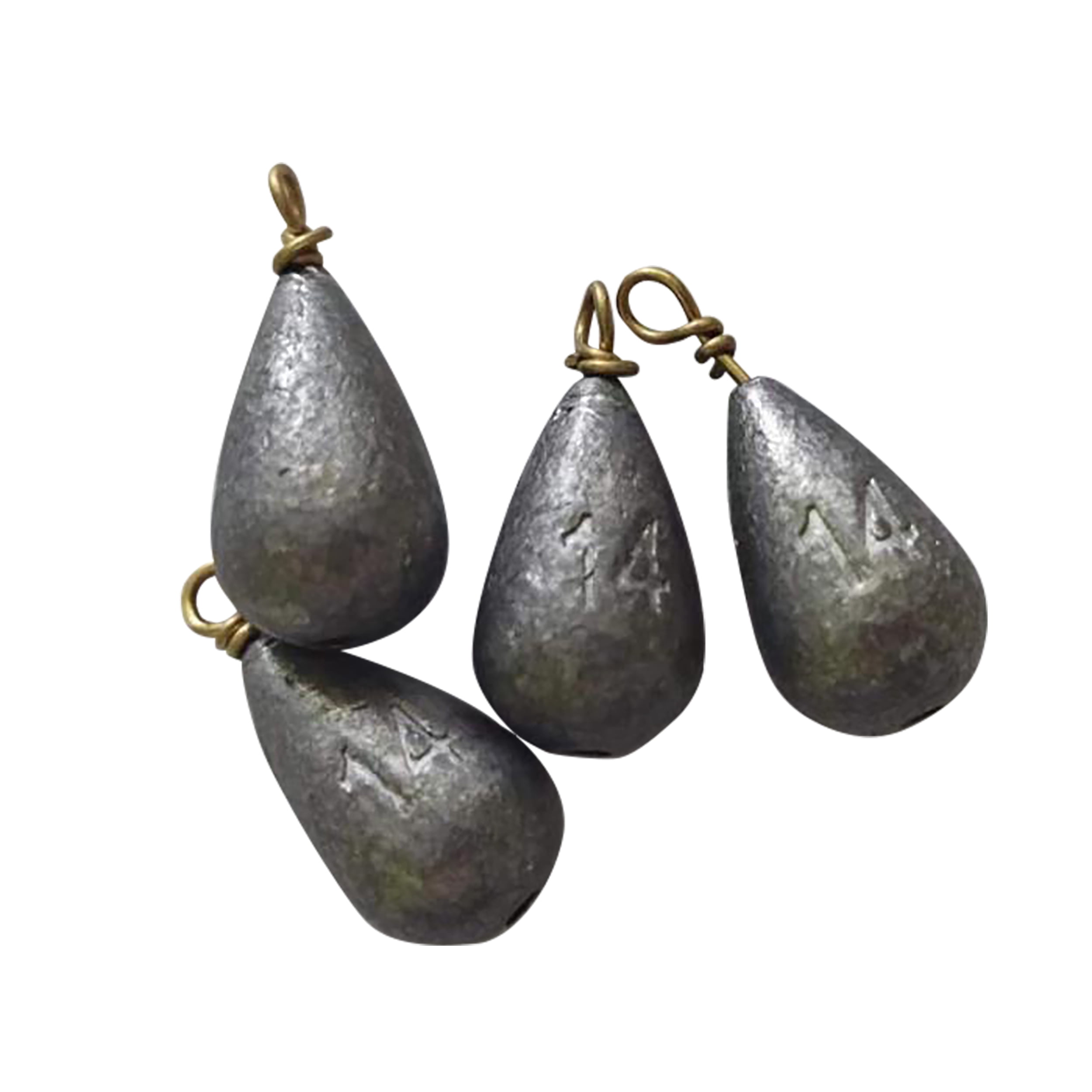 Ozark Trail Bass Cast 1/2oz Fishing Weights - 4pcs Pack - Walmart.com