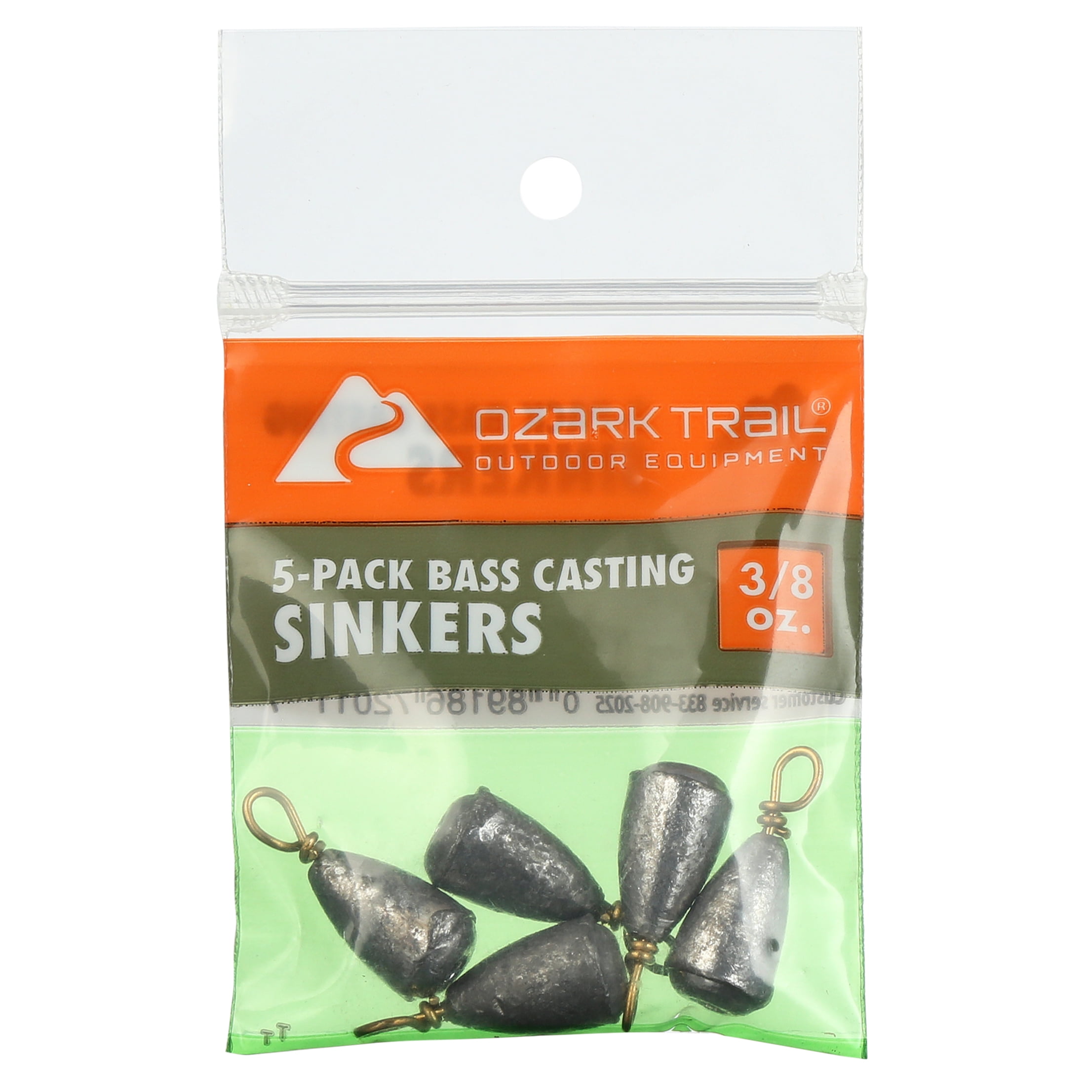 Ozark Trail Bass Casting Sinker 1.76 Ounces., Fishing Weight - Walmart ...