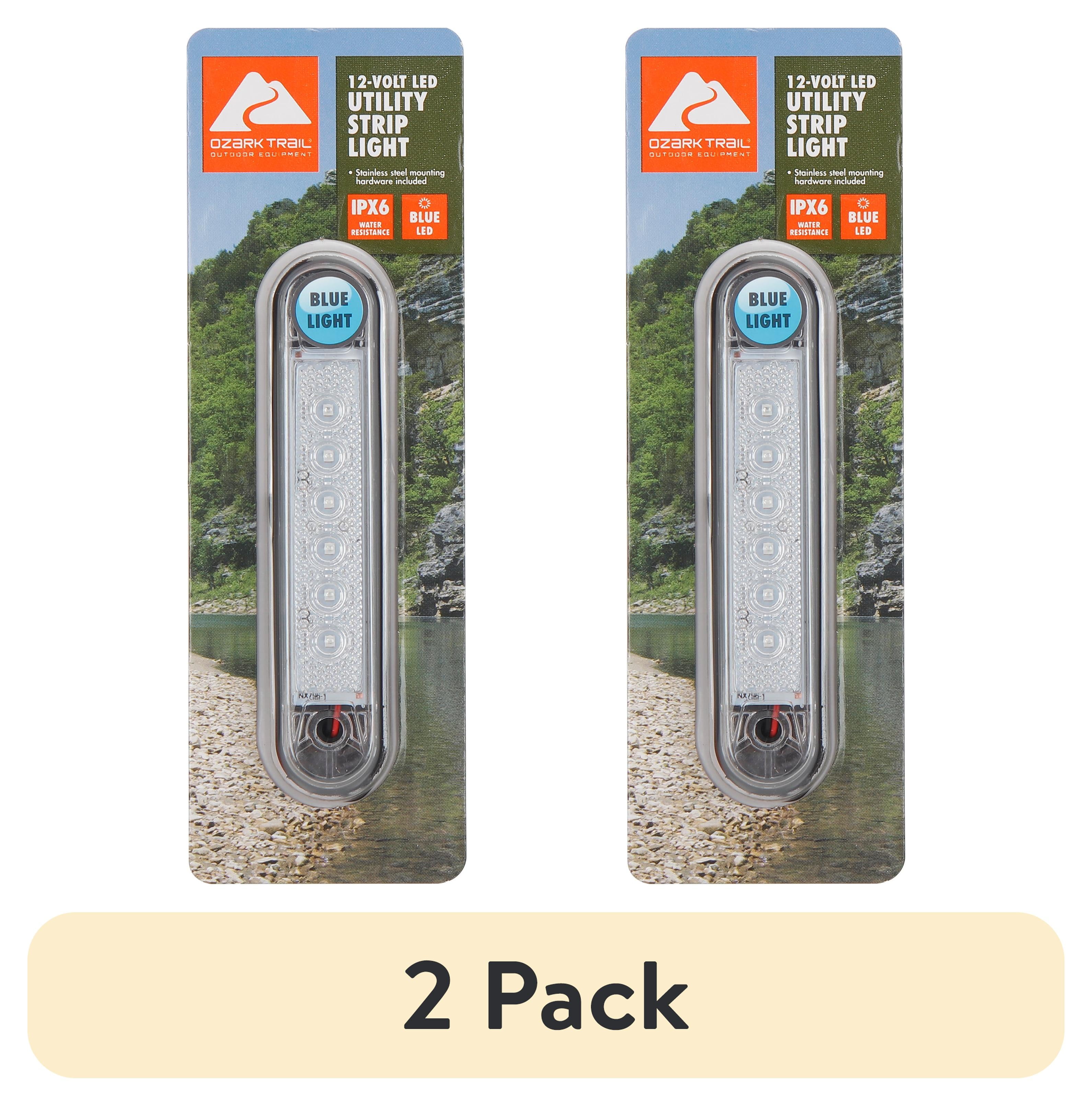 (2 pack) Ozark Trail Blue Led Utility Strip Light, 4-inches. Model ...
