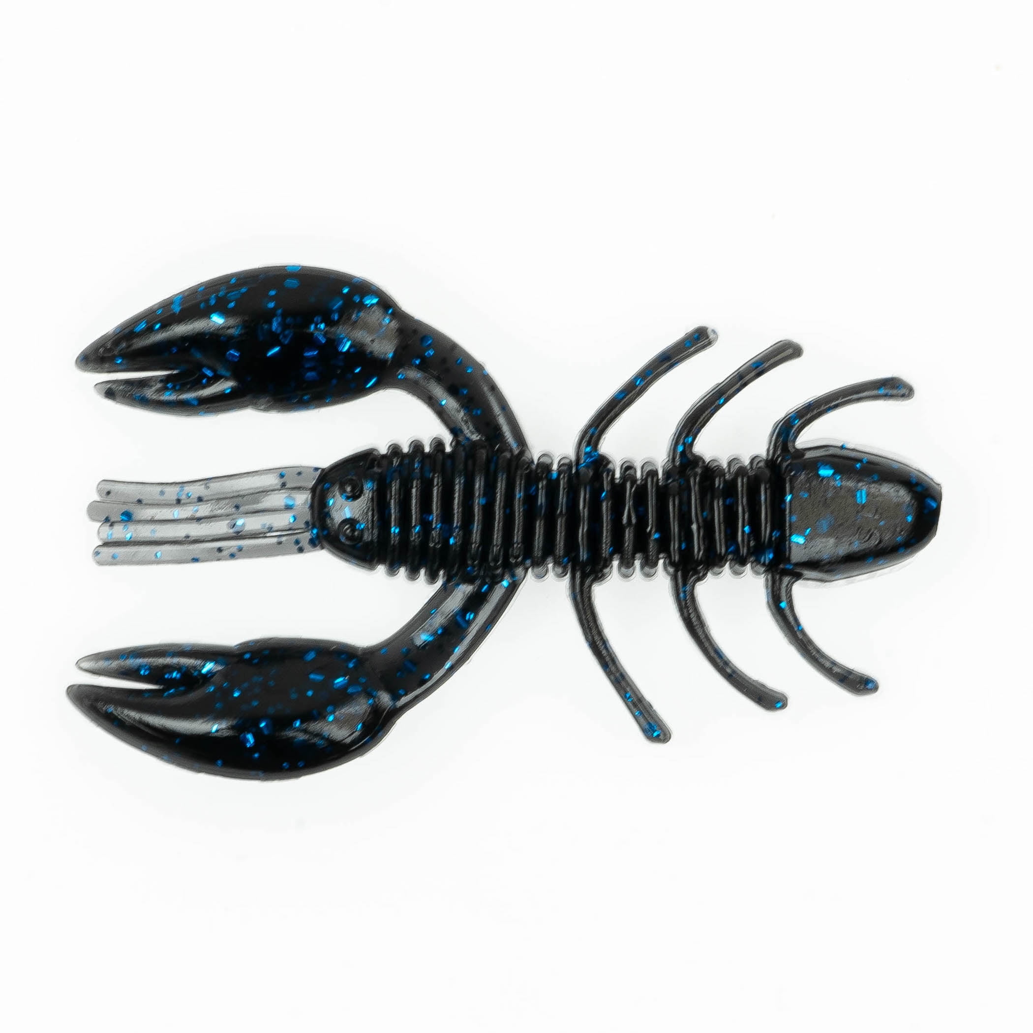 Ozark Trail Creature Craw 2", Black Blue Flake, 6 pieces Fishing Soft ...
