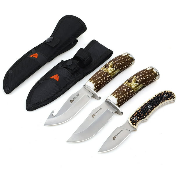 Ozark Trail Fixed Blade Hunting Knife 5-Piece Set - Walmart Business ...