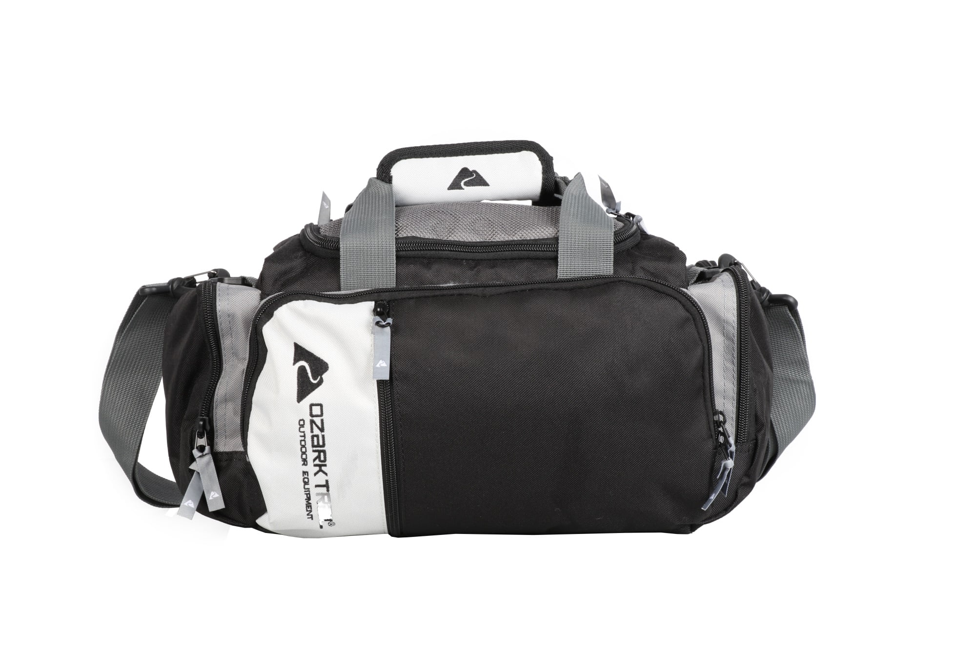 Ozark Trail Gear Duffel Bag with Padded Handle, Solid Black and Silver ...