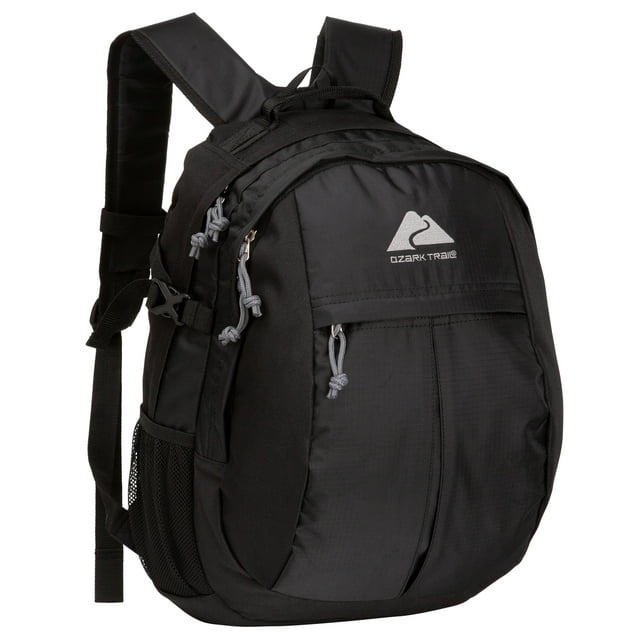 Ozark Trail Hiker Backpack 25 Liter, Black, Polyester, Adult, Teen ...