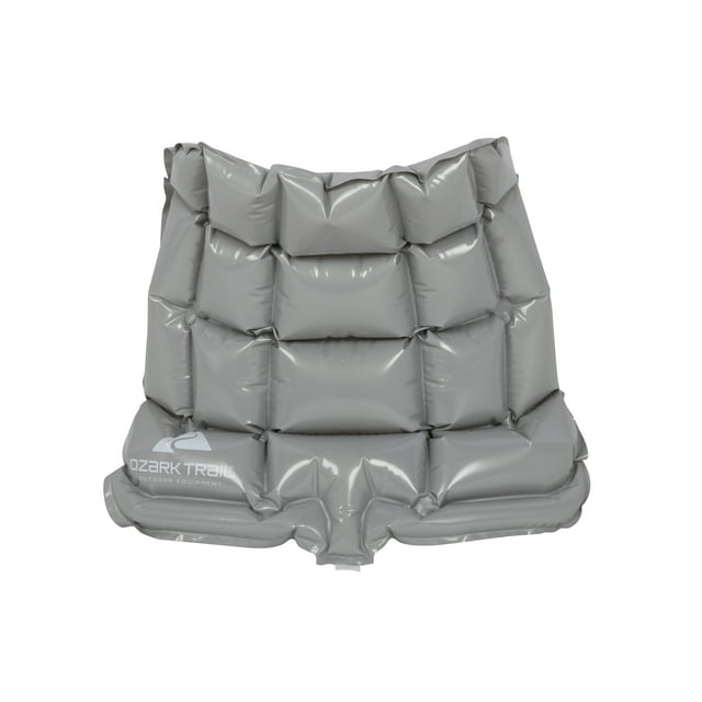 Ozark Trail Inflatable, Stadium Camping Outdoor Seating Cushion, Gray ...