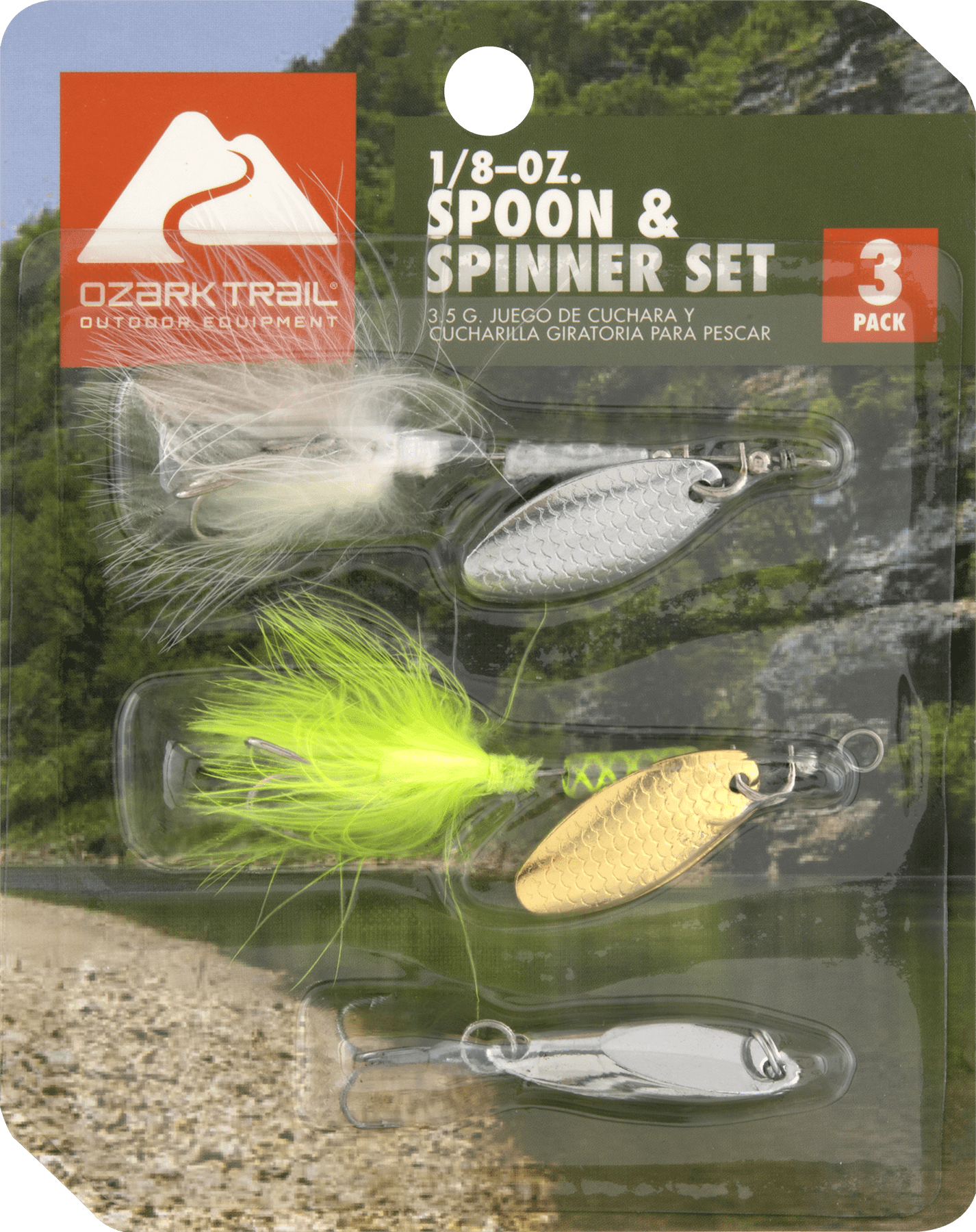 Ozark Trail Inline Spinner & Spoon Kit - Trout Fishing Lures - Walmart.com