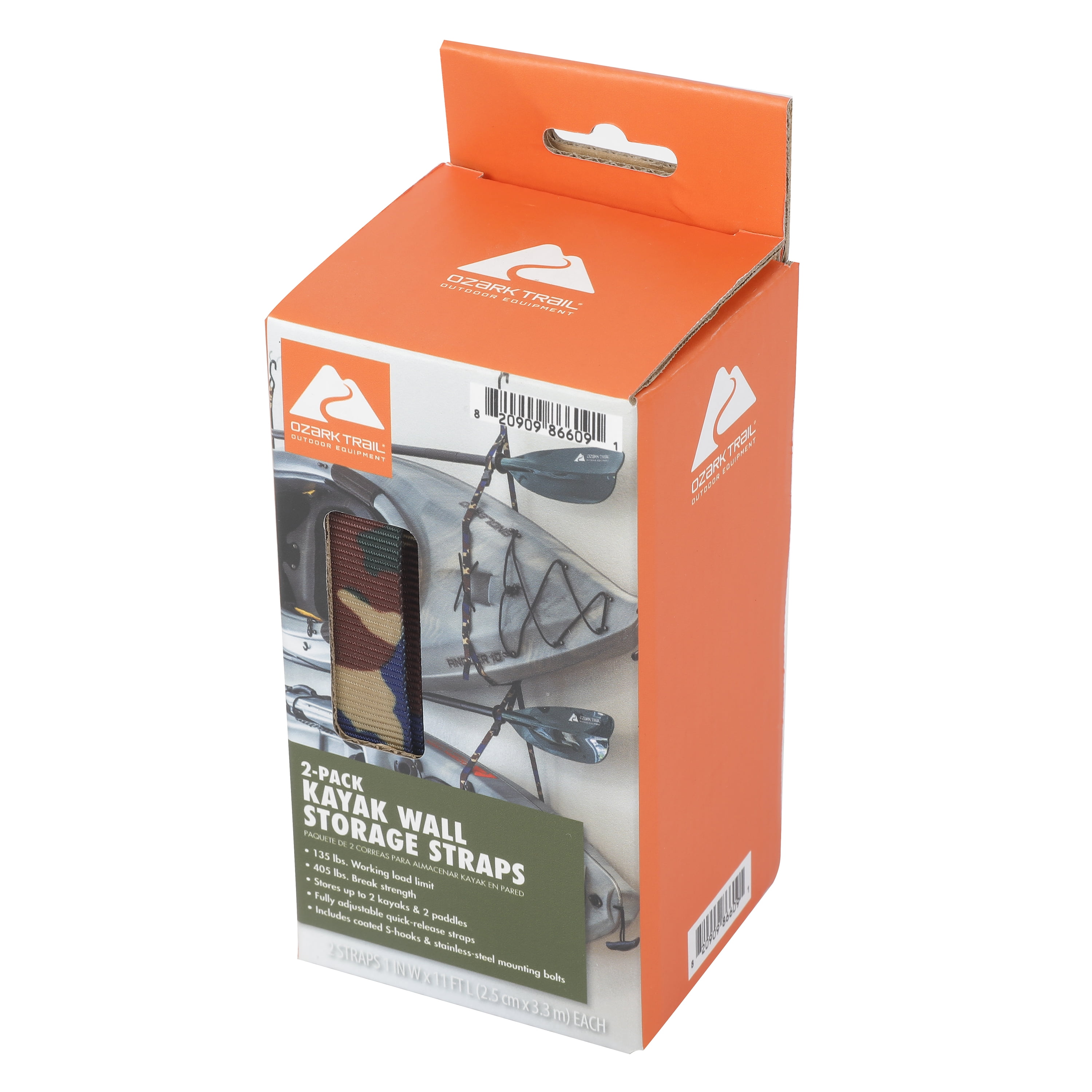 Ozark Trail Kayak Wall Storage Straps, Camo Patterned, 2-Pack - Walmart.com
