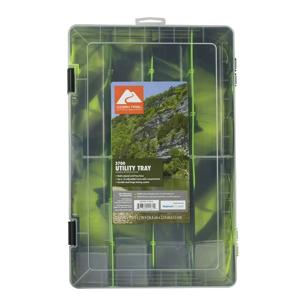 Ozark Trail Large Swirl Tray Fishing Tackle Box 3700 - Lime - Walmart ...