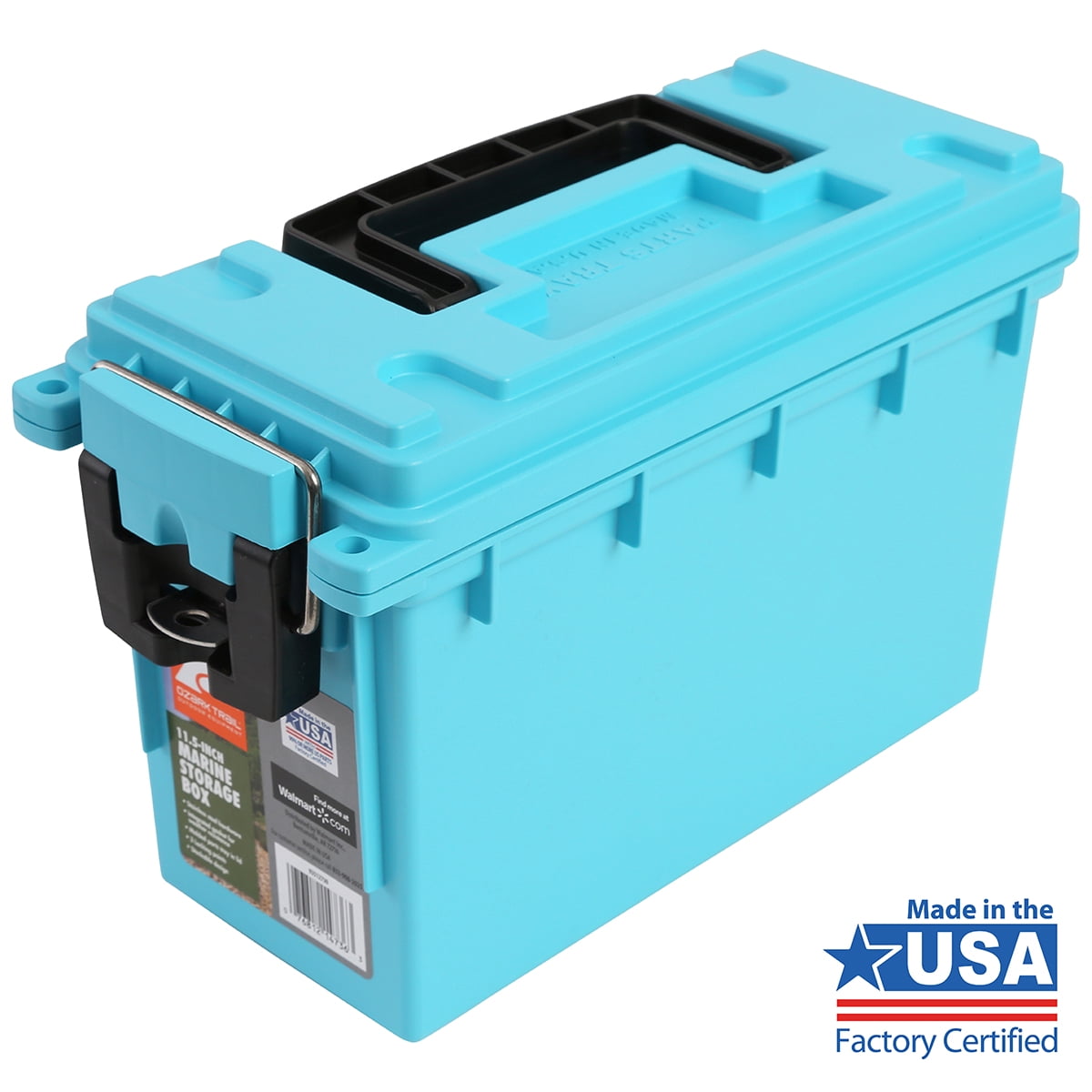 Ozark Trail Blue Marine Equipment Storage Box with Water Resistant Lid ...