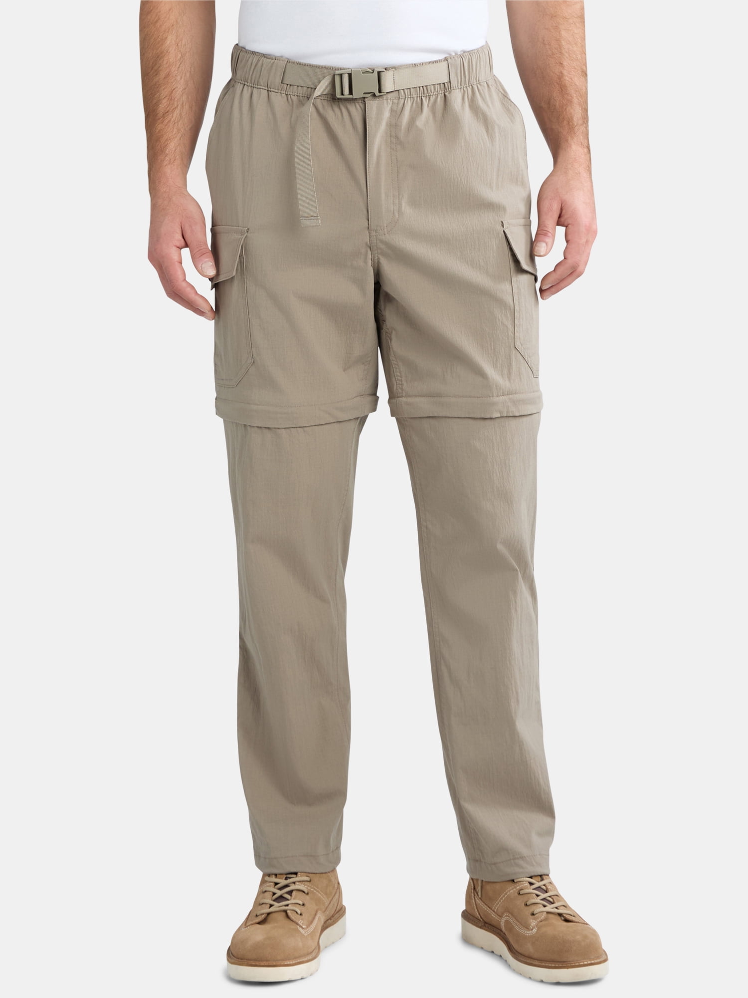 Ozark Trail Men's & Big Men's Zip Off Convertible Cargo Pants, Sizes 30 ...