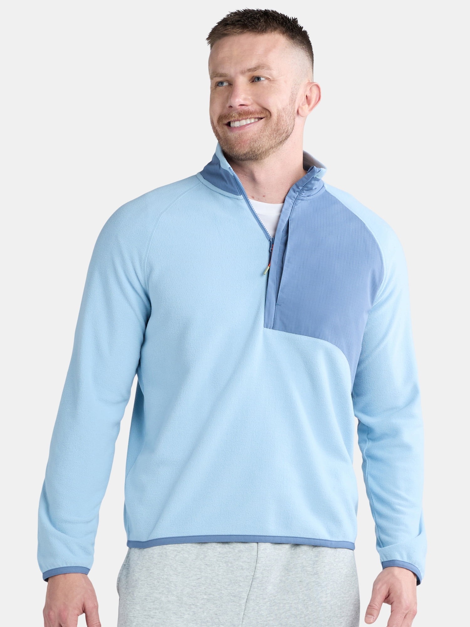 Ozark Trail Men's Micro Fleece Half-Zip Pullover, Sizes S-3XL, Outdoor ...