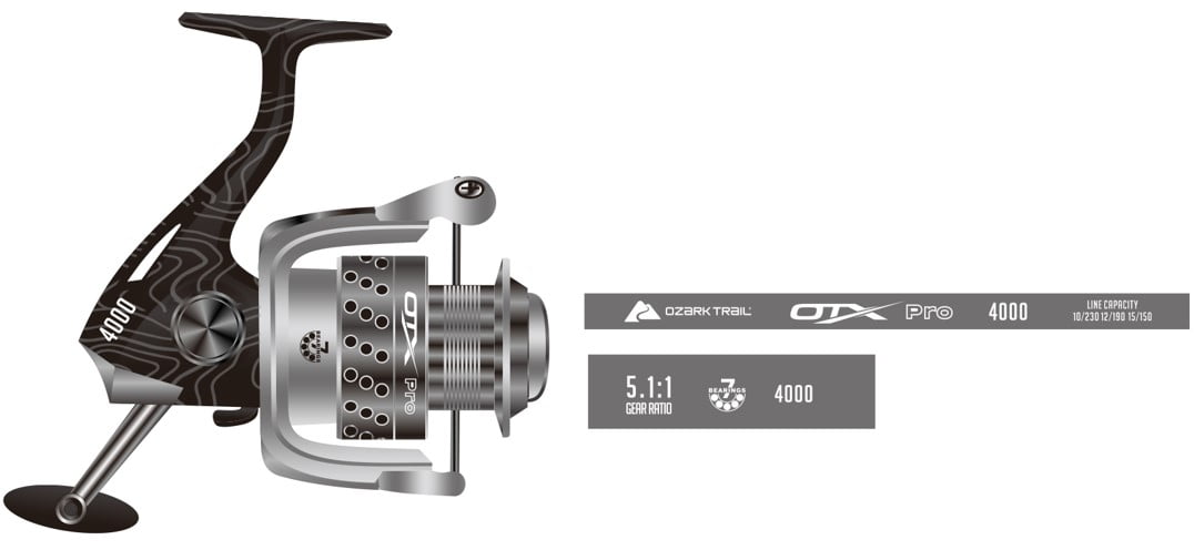 Ozark Trail OTX Pro 40 Spin Reel - Walmart.com